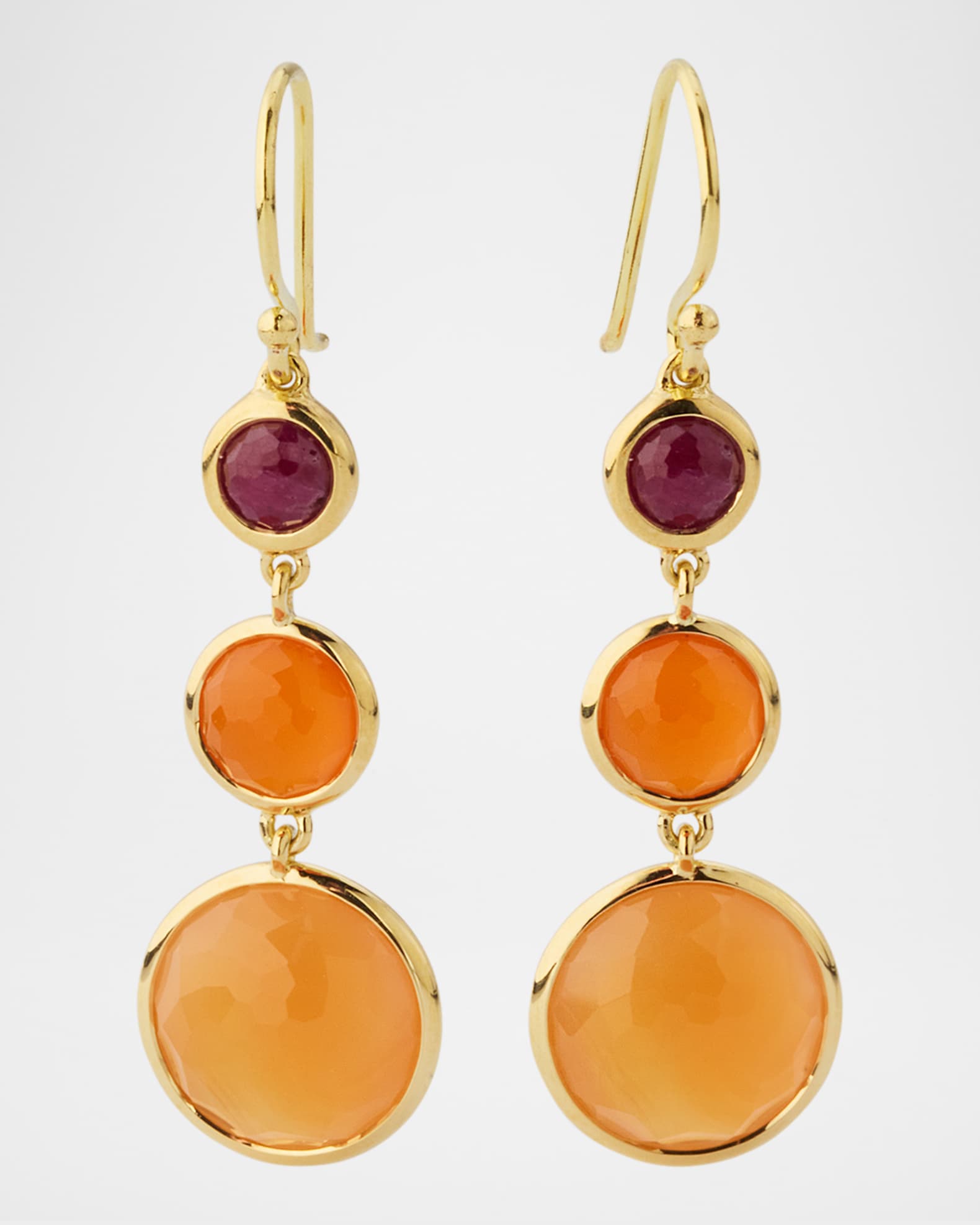 Ippolita Lollipop 18K Yellow Gold Small 3-Stone Drop Earrings | Neiman ...
