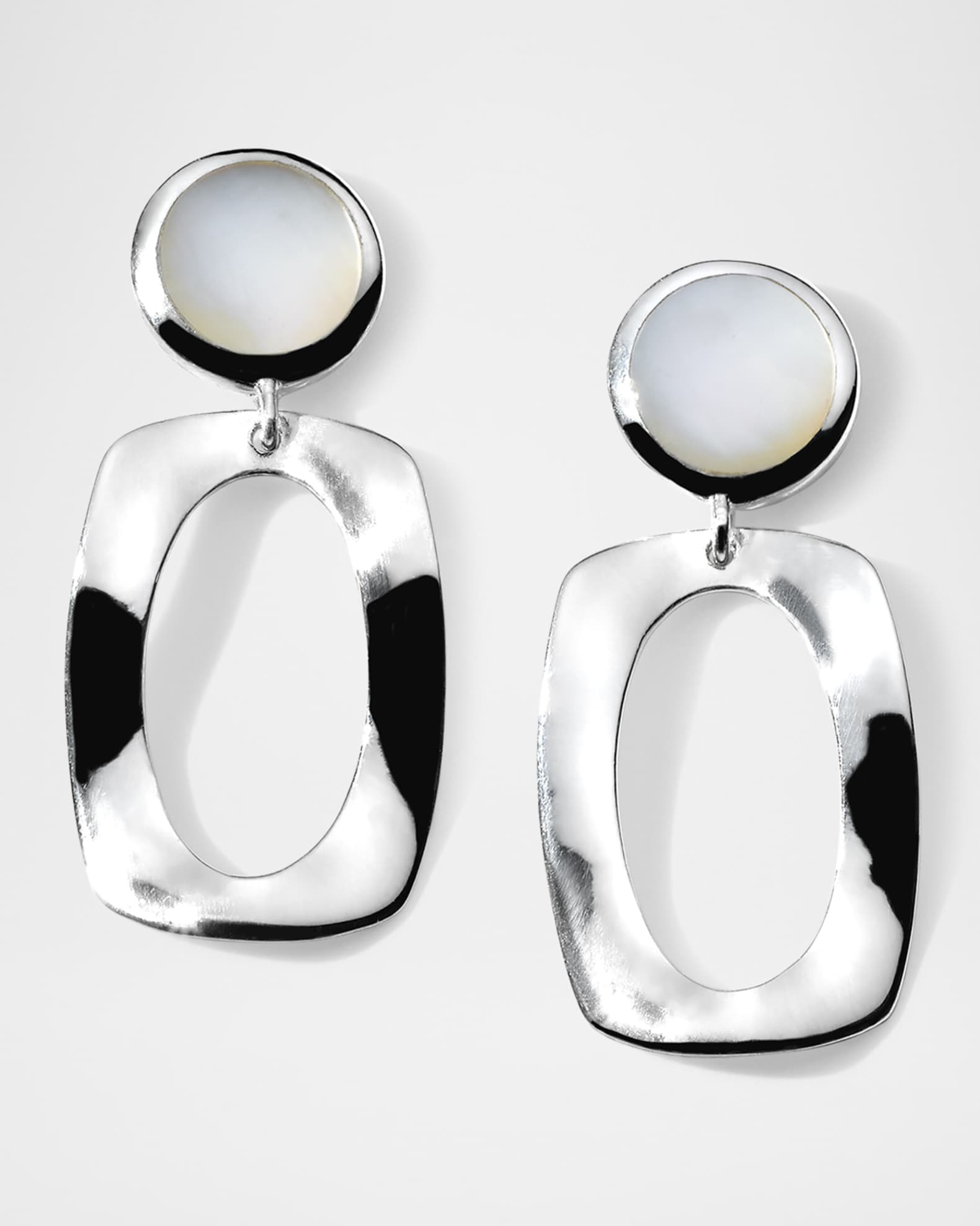 Ippolita Rock Candy Sterling Silver Small Dot and Frame Post Earrings ...