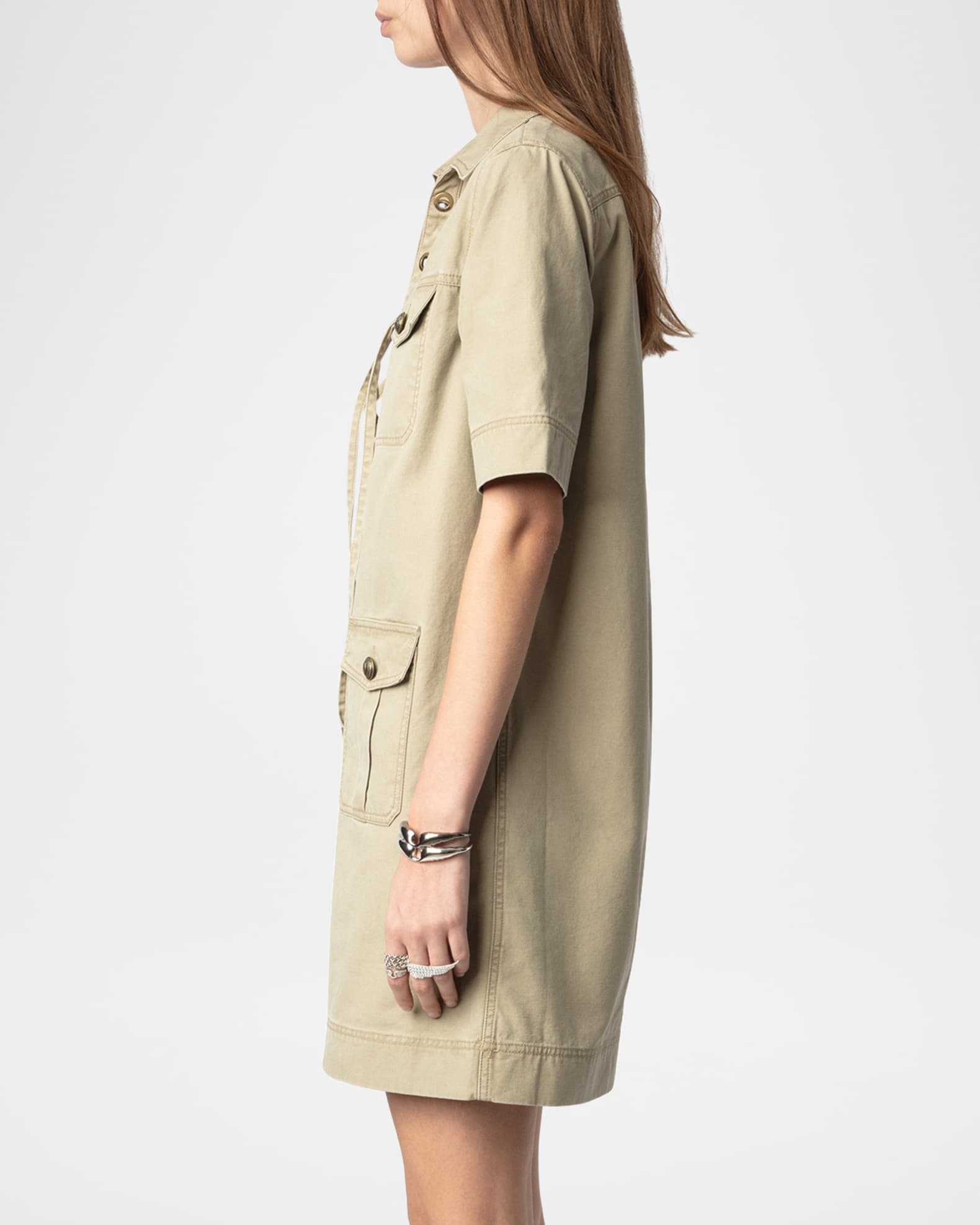 Zadig & Voltaire Record Lace-Up Mini Dress | Neiman Marcus