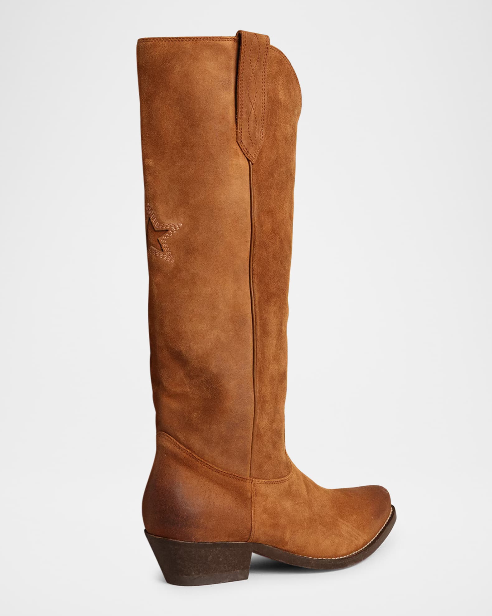 Golden Goose Wish Star Embroidered Suede Cowboy Boots | Neiman Marcus