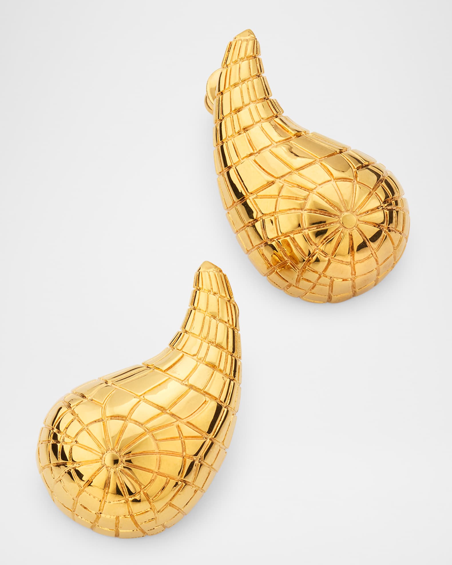 Oscar de la Renta Mosaic Textured Teardrop Earrings | Neiman Marcus
