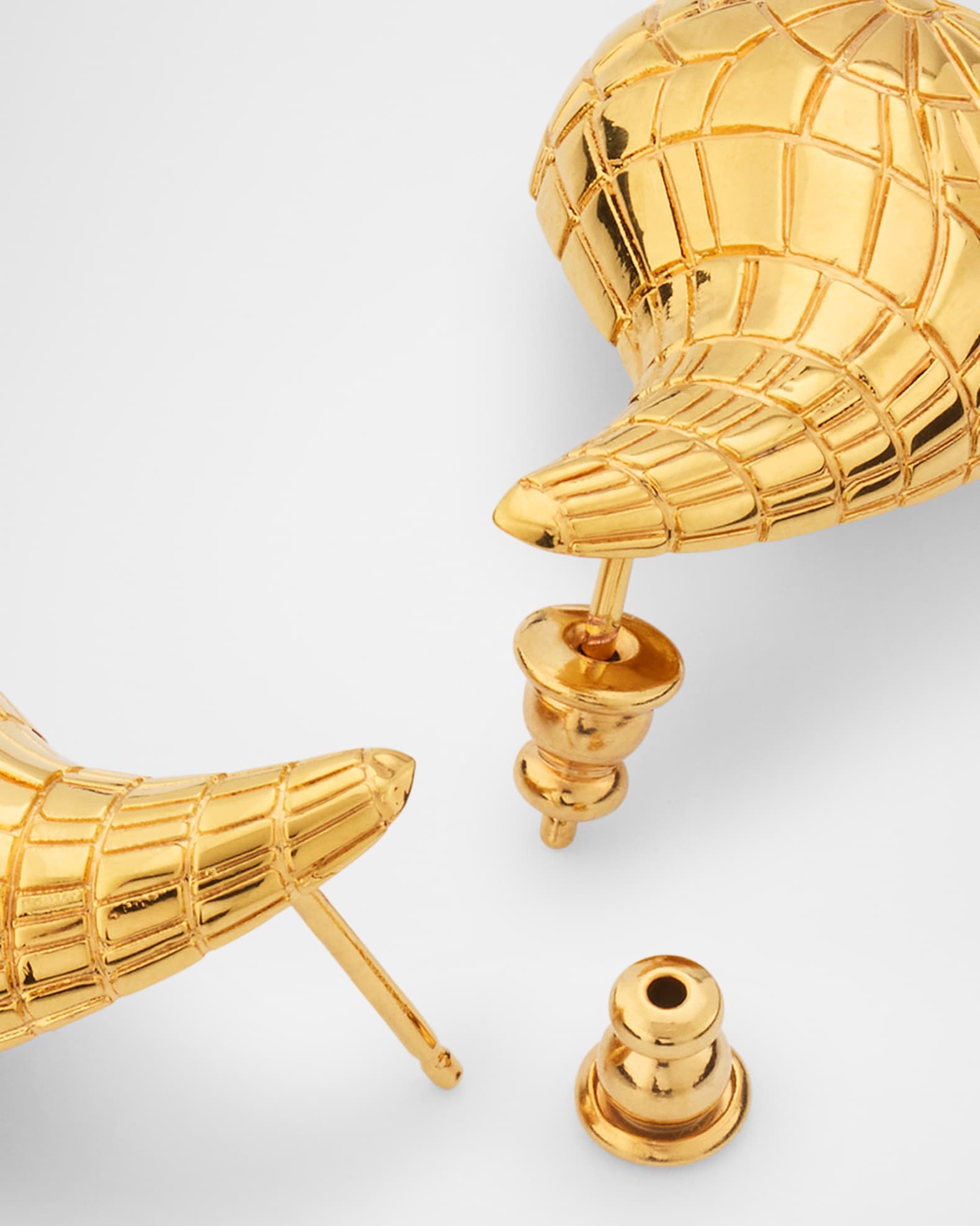 Oscar de la Renta Mosaic Textured Teardrop Earrings | Neiman Marcus