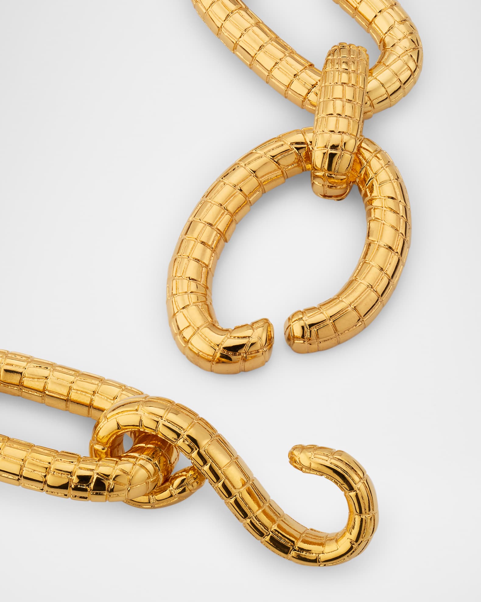 Oscar de la Renta Mosaic Chain Bicolor Necklace | Neiman Marcus