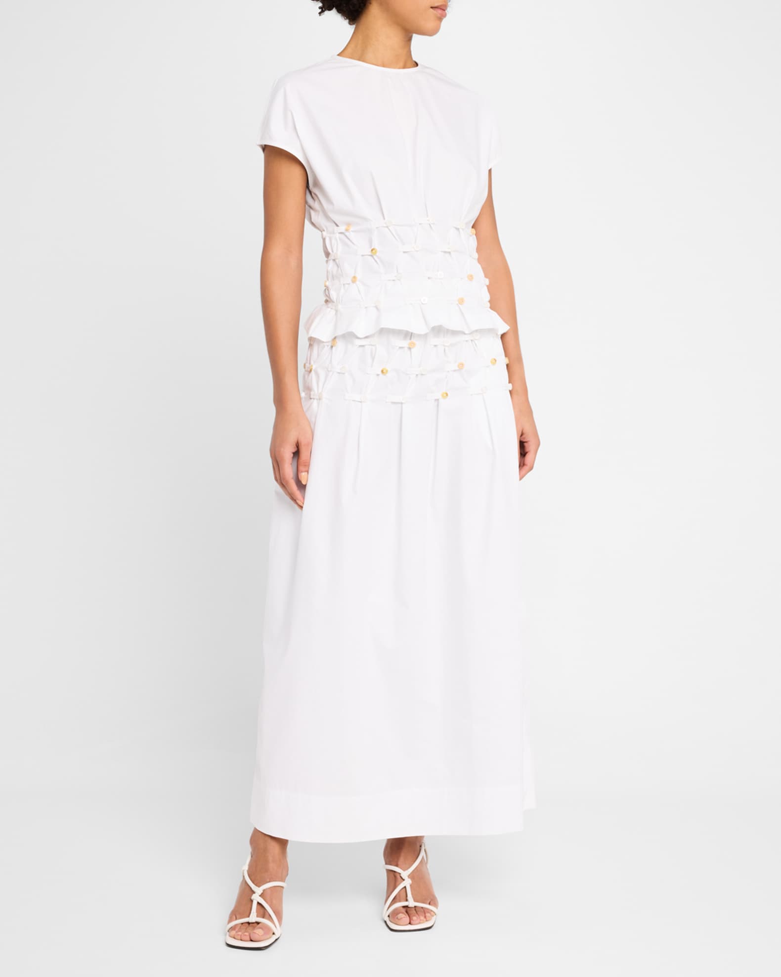 Wynn Hamlyn Button Maxi Skirt | Neiman Marcus