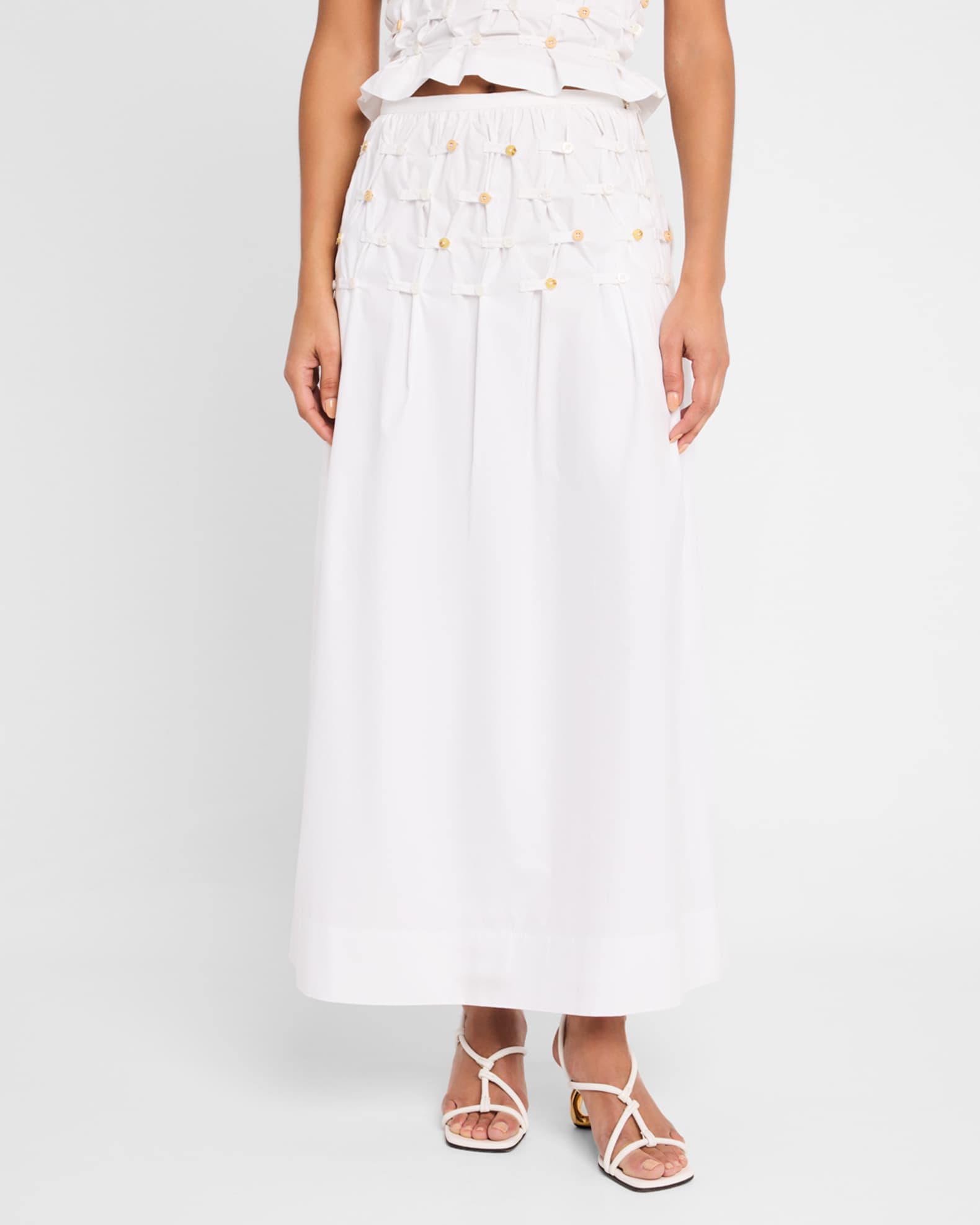 Wynn Hamlyn Button Maxi Skirt | Neiman Marcus