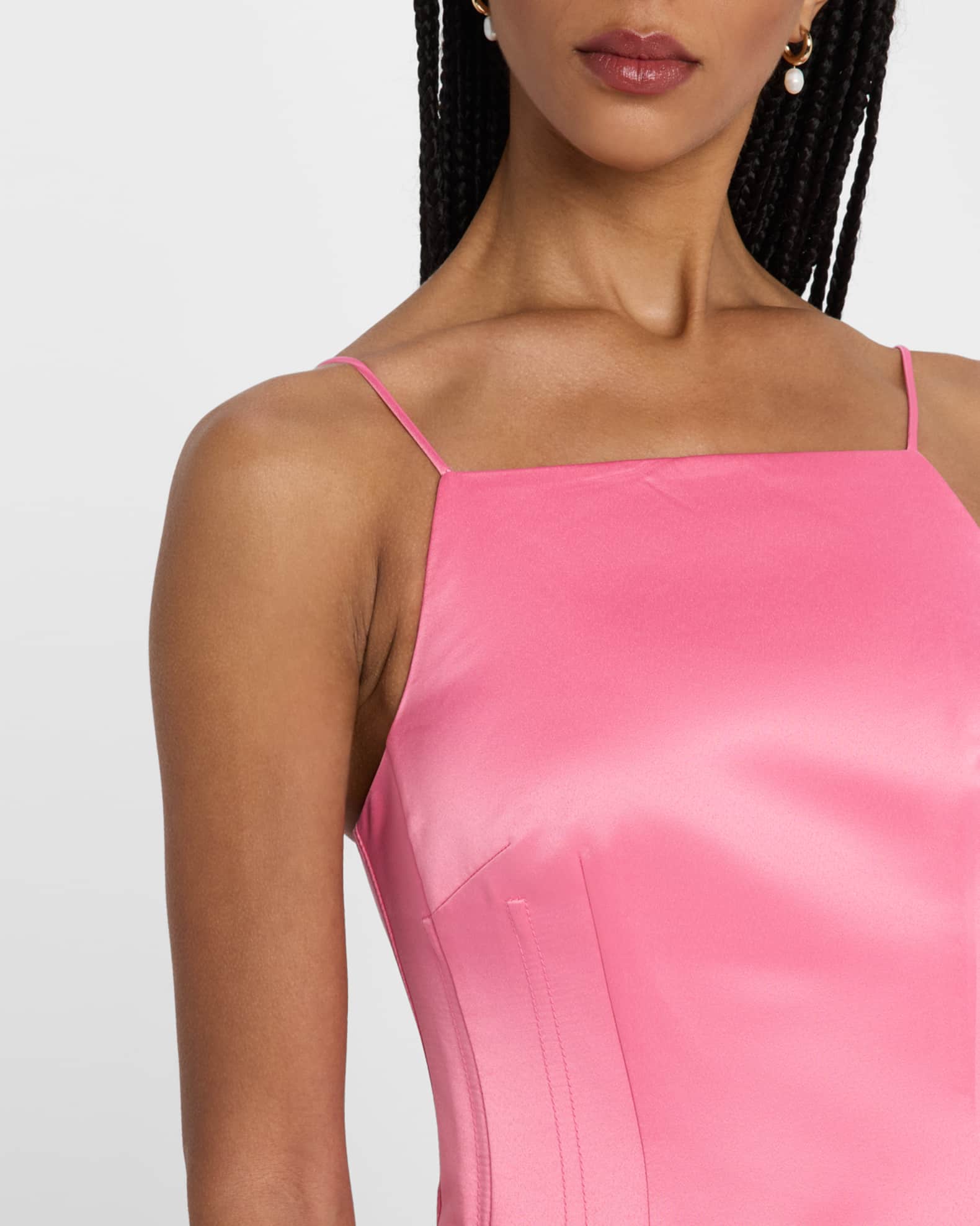 LoveShackFancy Jake Satin Mini Dress | Neiman Marcus