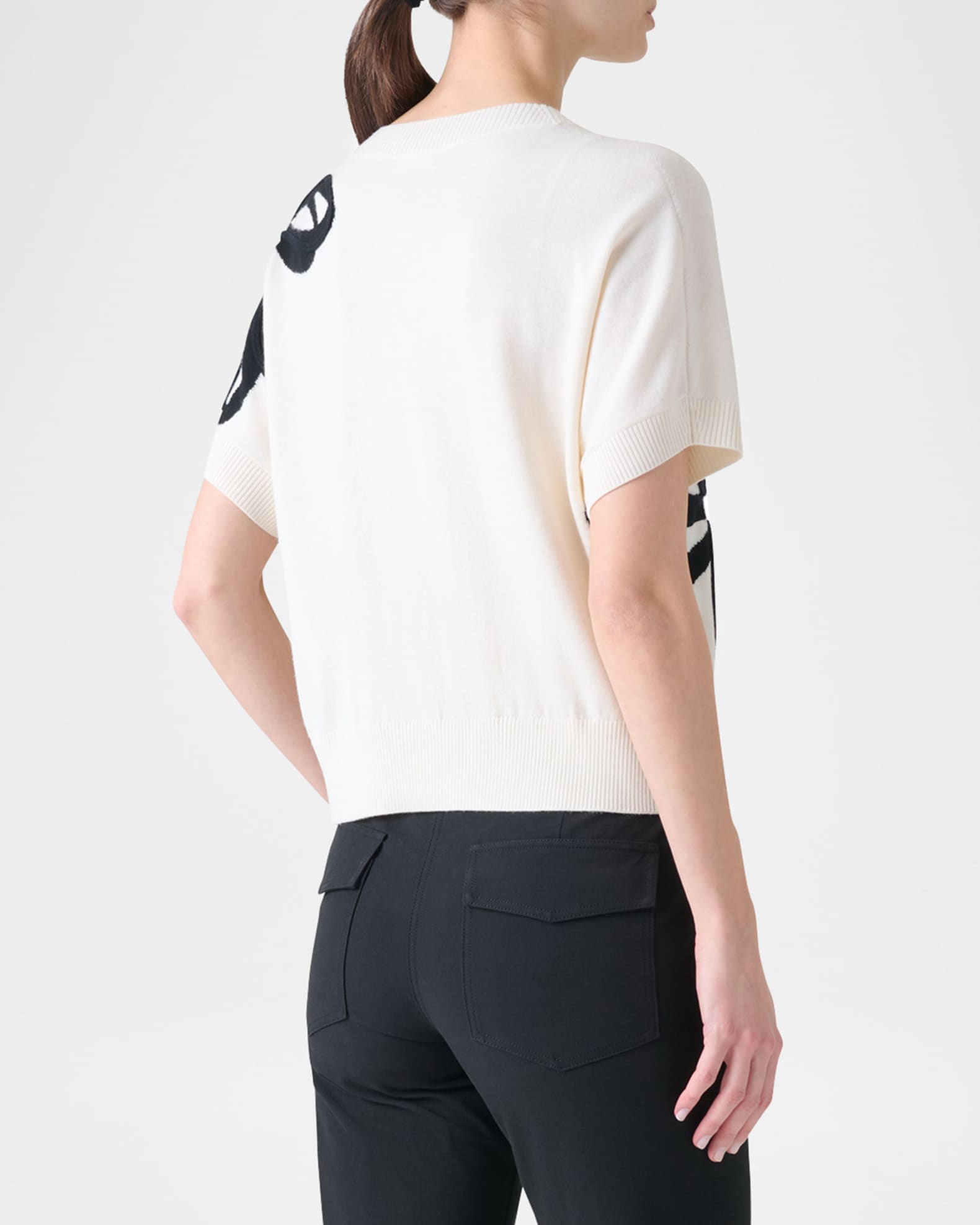 Akris punto Daisy Blow Up Intarsia Merino Wool Sweater | Neiman Marcus