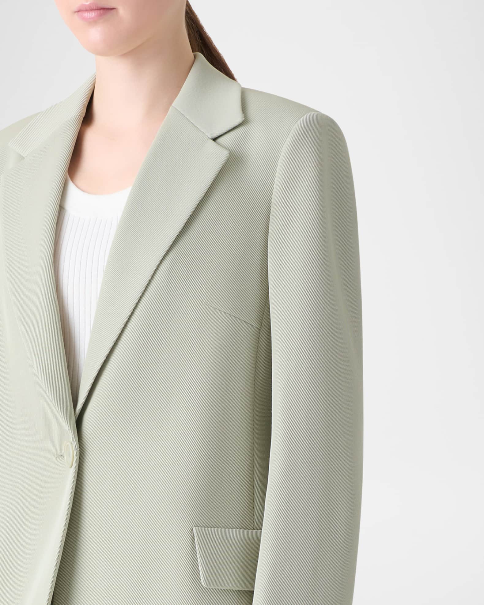 Akris punto Single-Breasted Wool Tricotine Boyfriend Blazer | Neiman Marcus