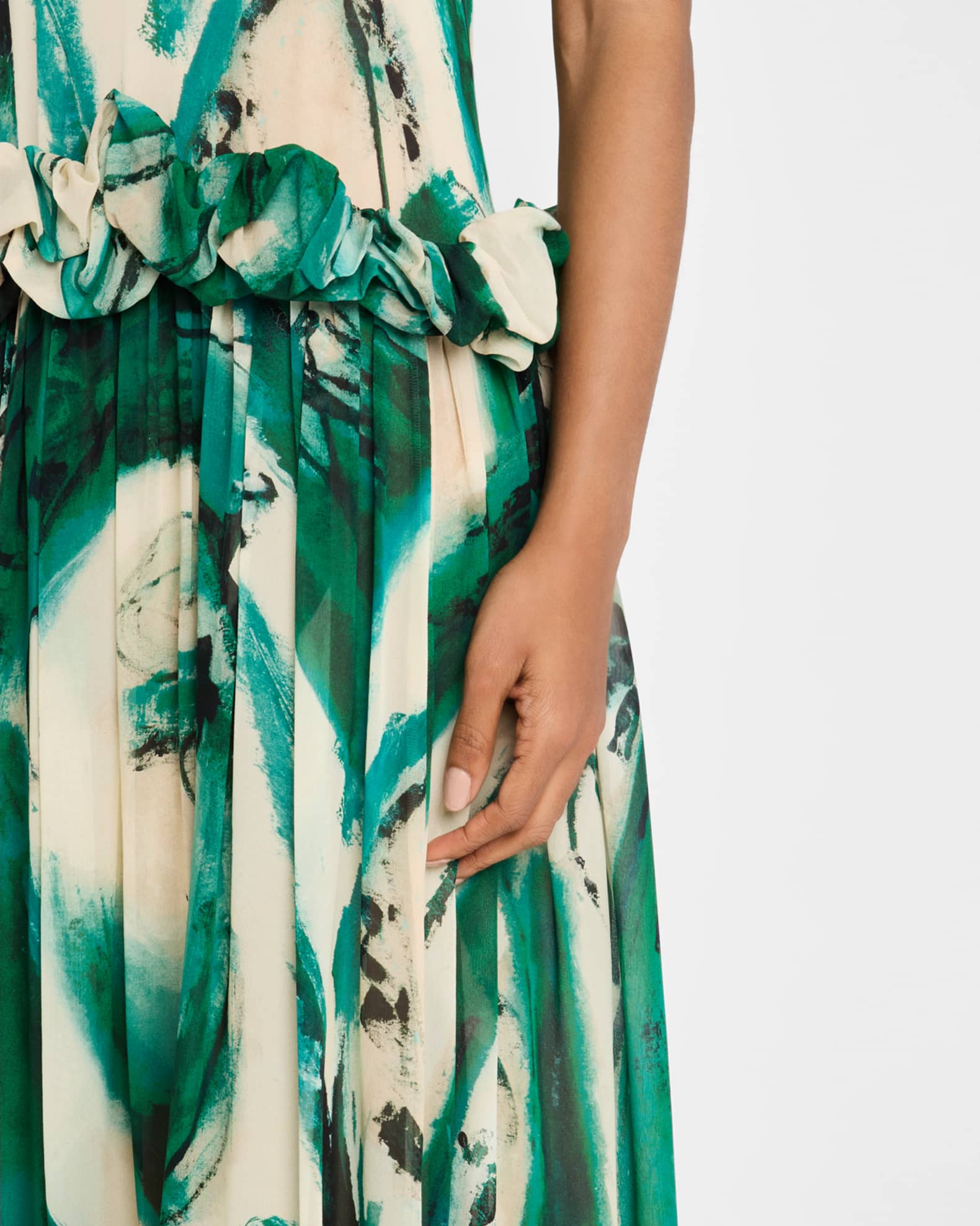 Ulla Johnson UJ x Lee Krasner Helen Abstract Print Gown | Neiman Marcus