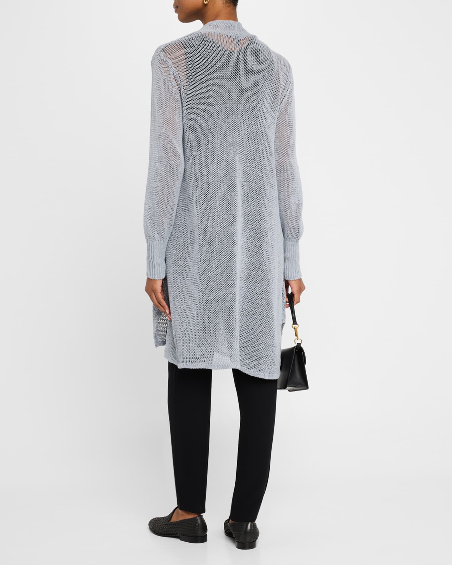 Eileen Fisher Knit Open-Front Long Cardigan | Neiman Marcus