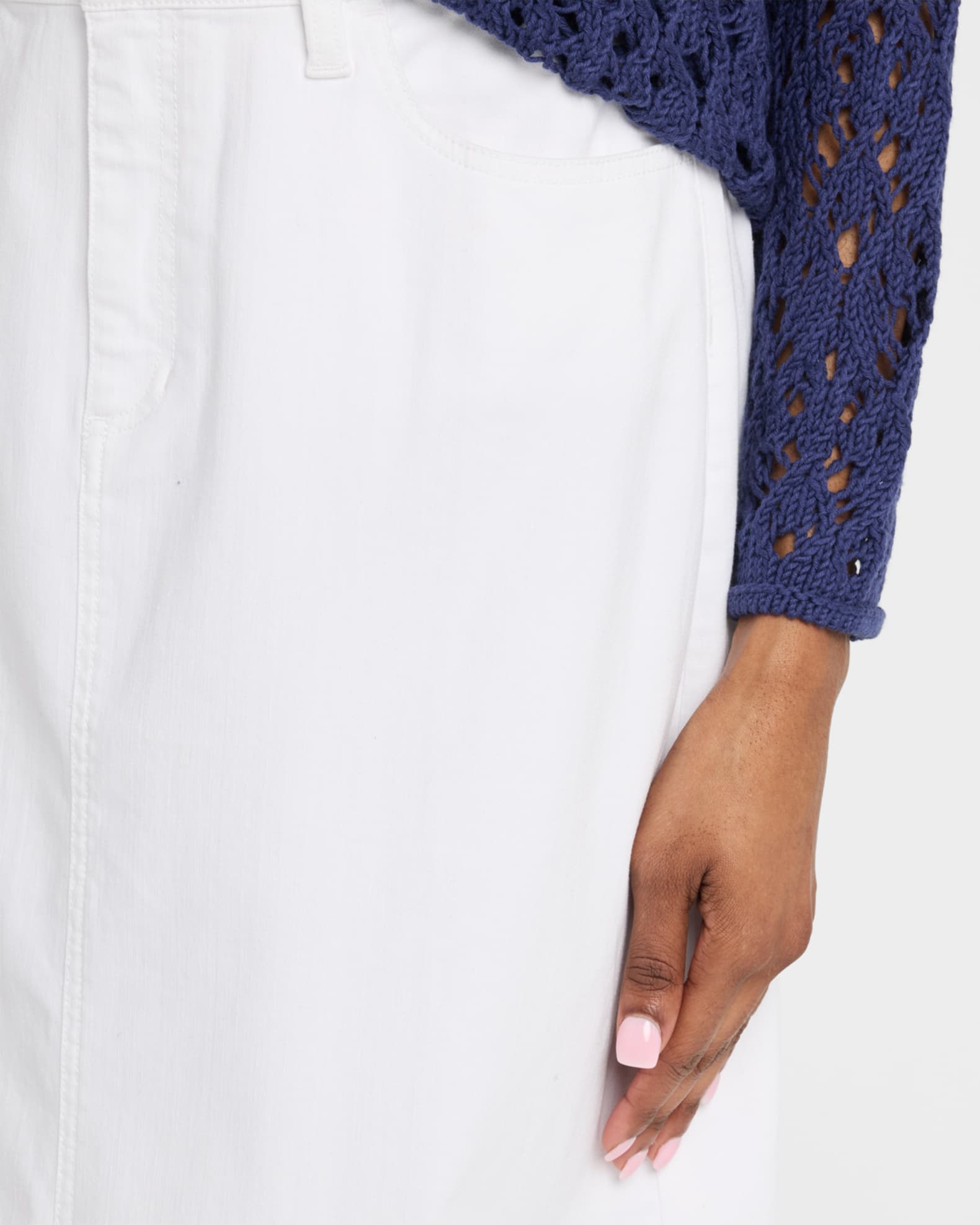 Eileen Fisher Organic Cotton Denim Midi Skirt | Neiman Marcus