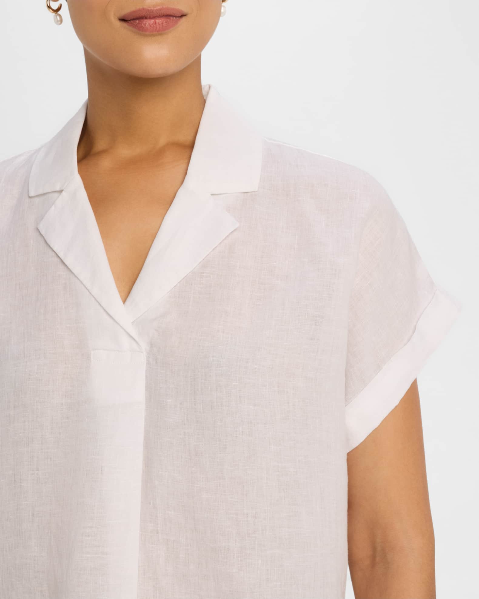 Eileen Fisher Lightweight Organic Linen Shirt | Neiman Marcus