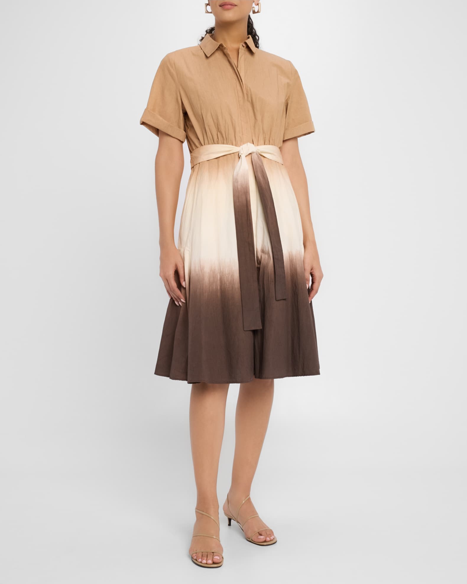 Jana Ombre Tie-Waist Shirtdress | Neiman Marcus