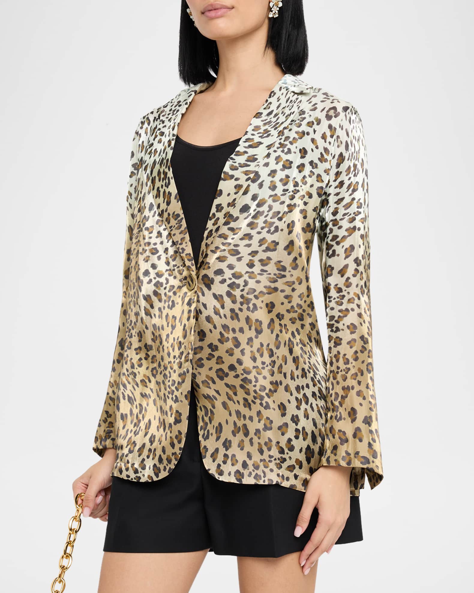 Kobi Halperin Wacks Ombre Leopard-Print Jacket | Neiman Marcus