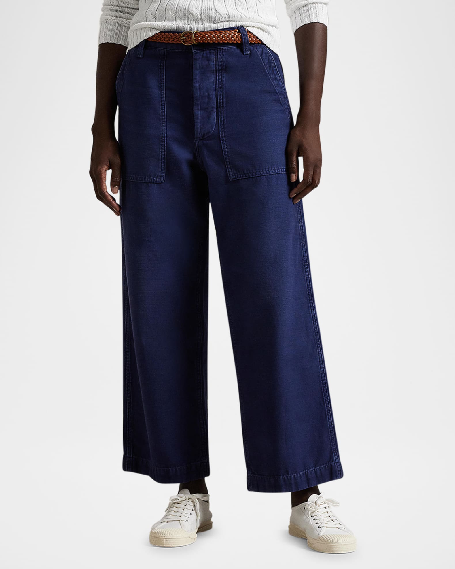 Polo Ralph Lauren Ricky Wide-Leg Crop Pants | Neiman Marcus