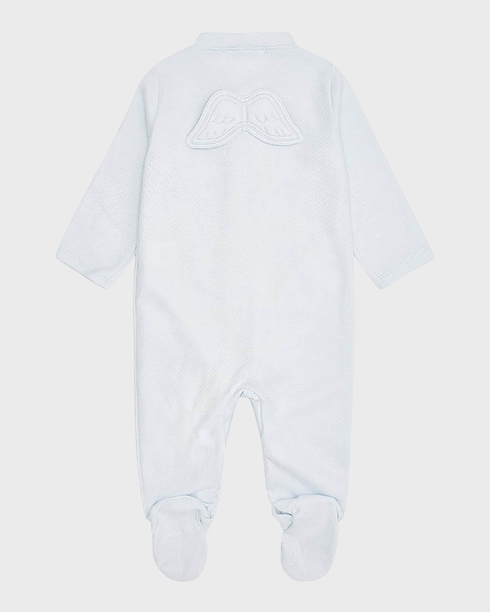 Marie Chantal Kid's Pointelle Embroidered Angel Wing Footie, Size ...