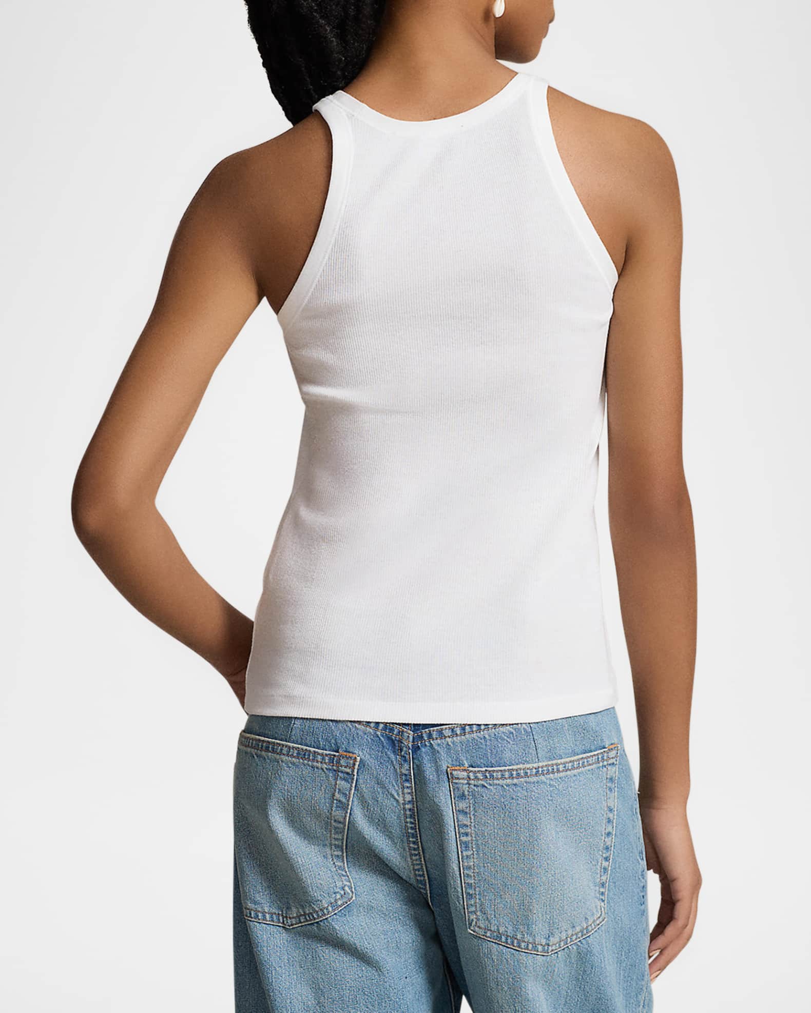Polo Ralph Lauren Ribbed Cotton Tank Top | Neiman Marcus