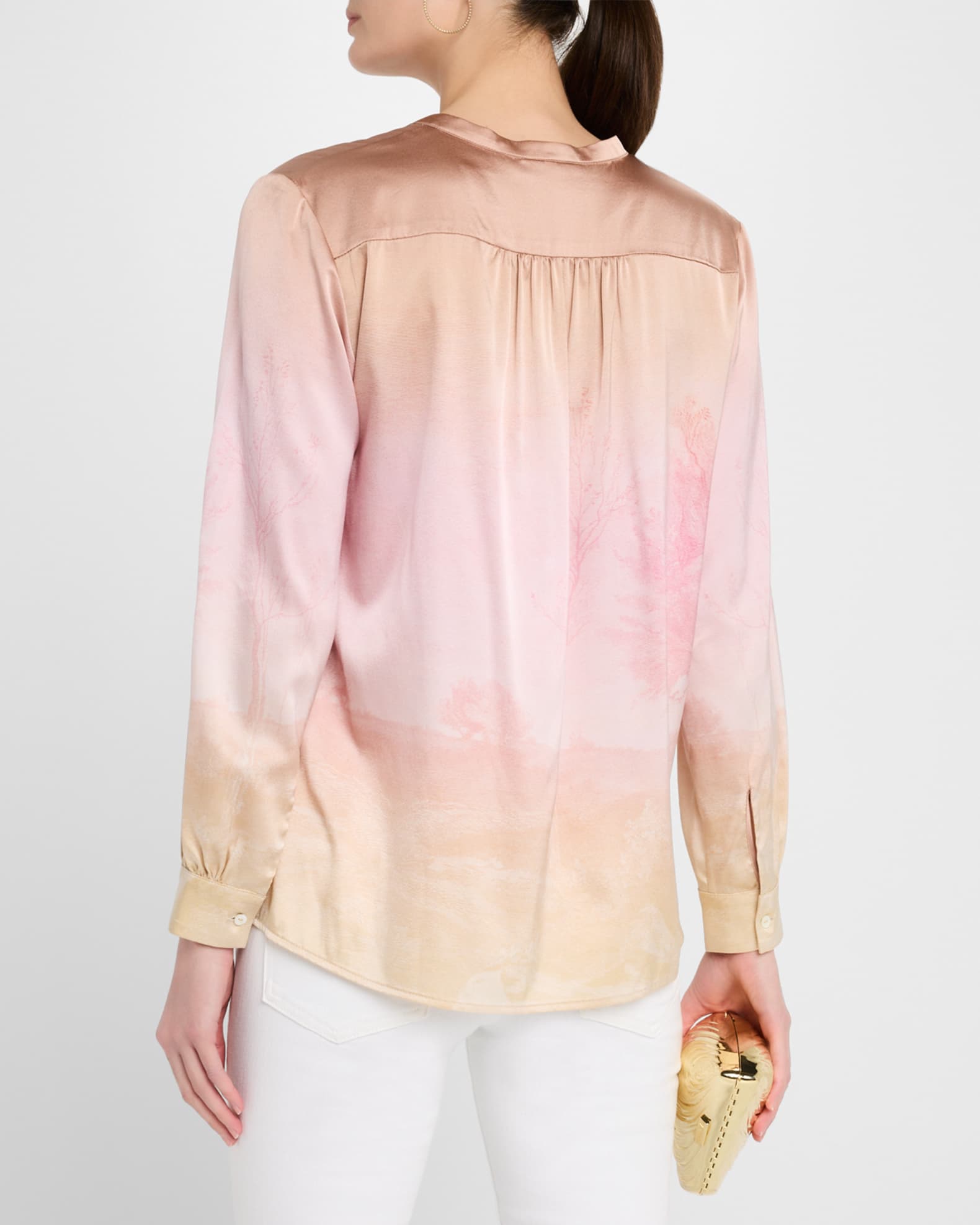 Pierre-Louis Mascia Ombre Landscape-Print Top | Neiman Marcus