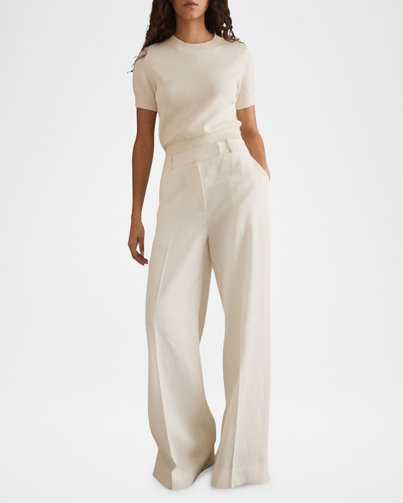 Reiss Devon High-Rise Wide-Leg Pants | Neiman Marcus