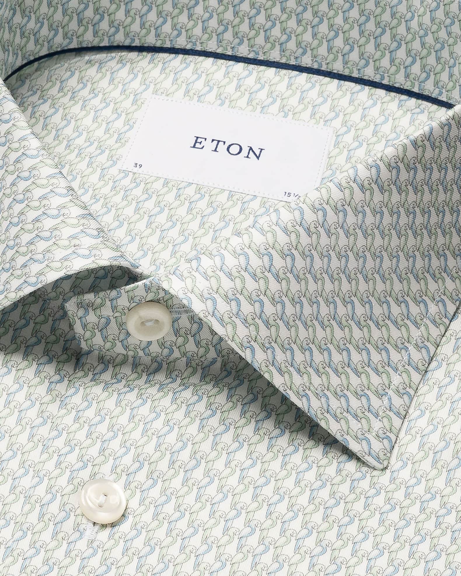 Eton Men's Signature Twill Parrot-Print Contemporary Fit Dress Shirt ...