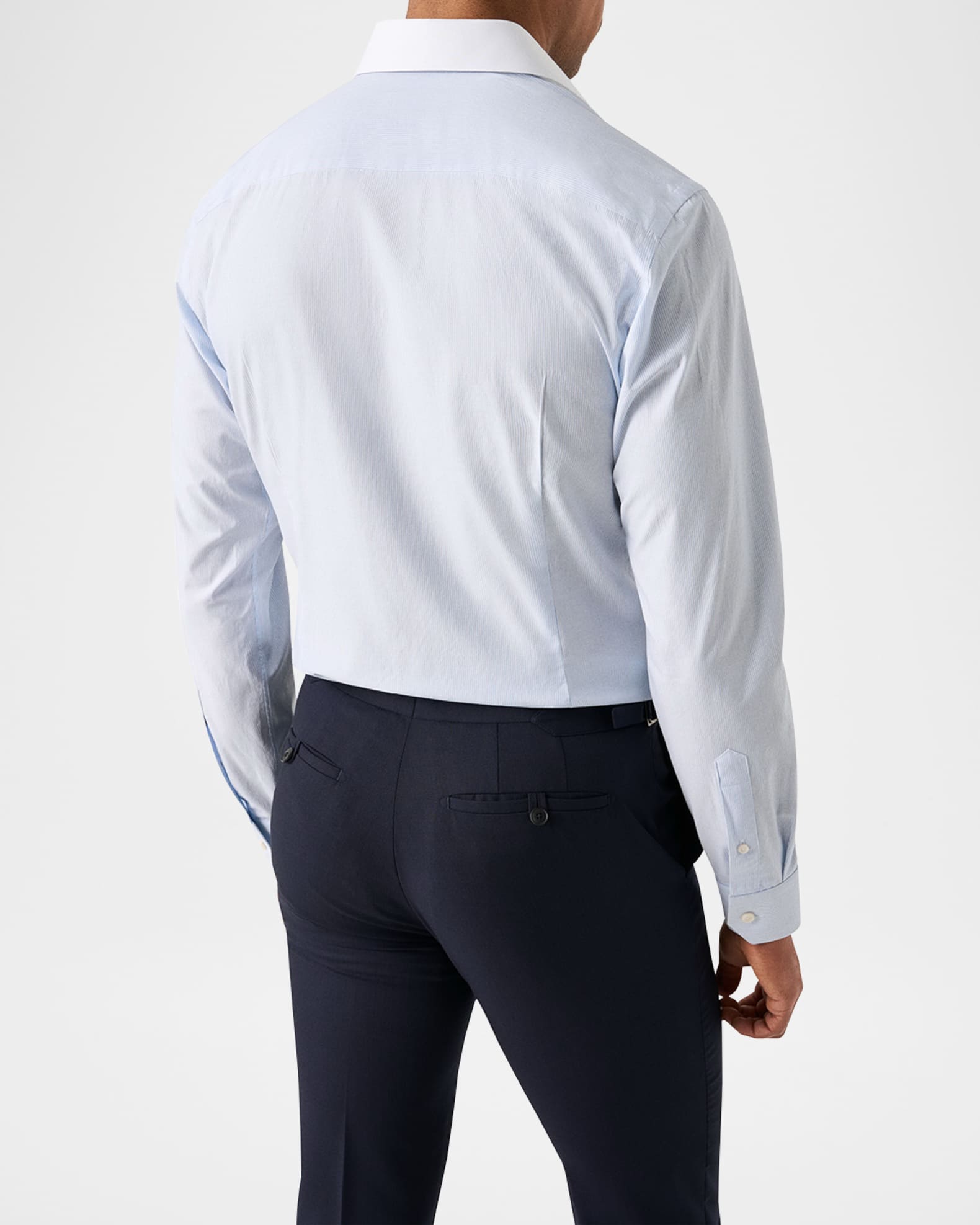 Eton Men's Signature Fine Twill Contrast-Collar Dress Shirt | Neiman Marcus