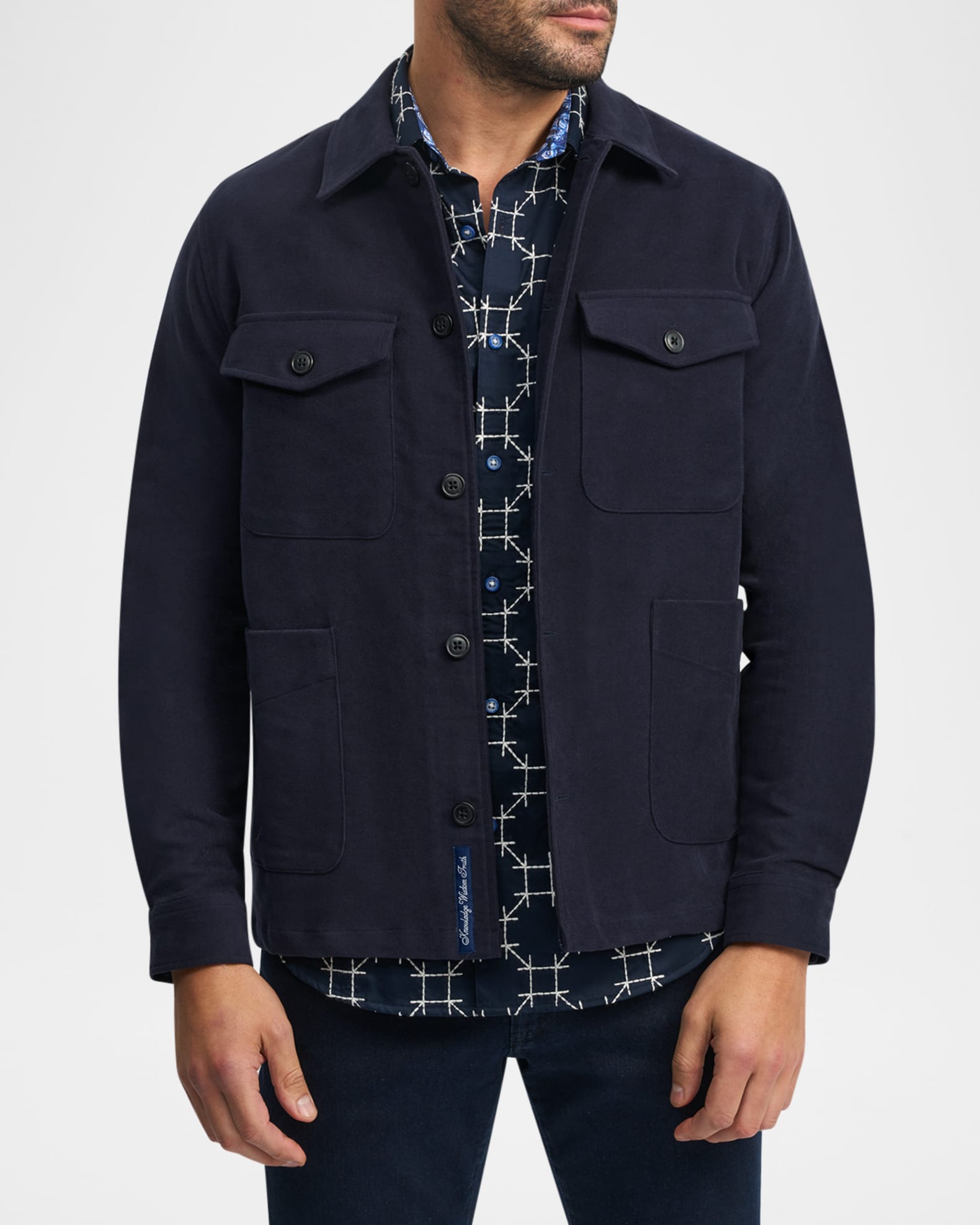Robert Graham Men's Rowland Shirt Jacket | Neiman Marcus