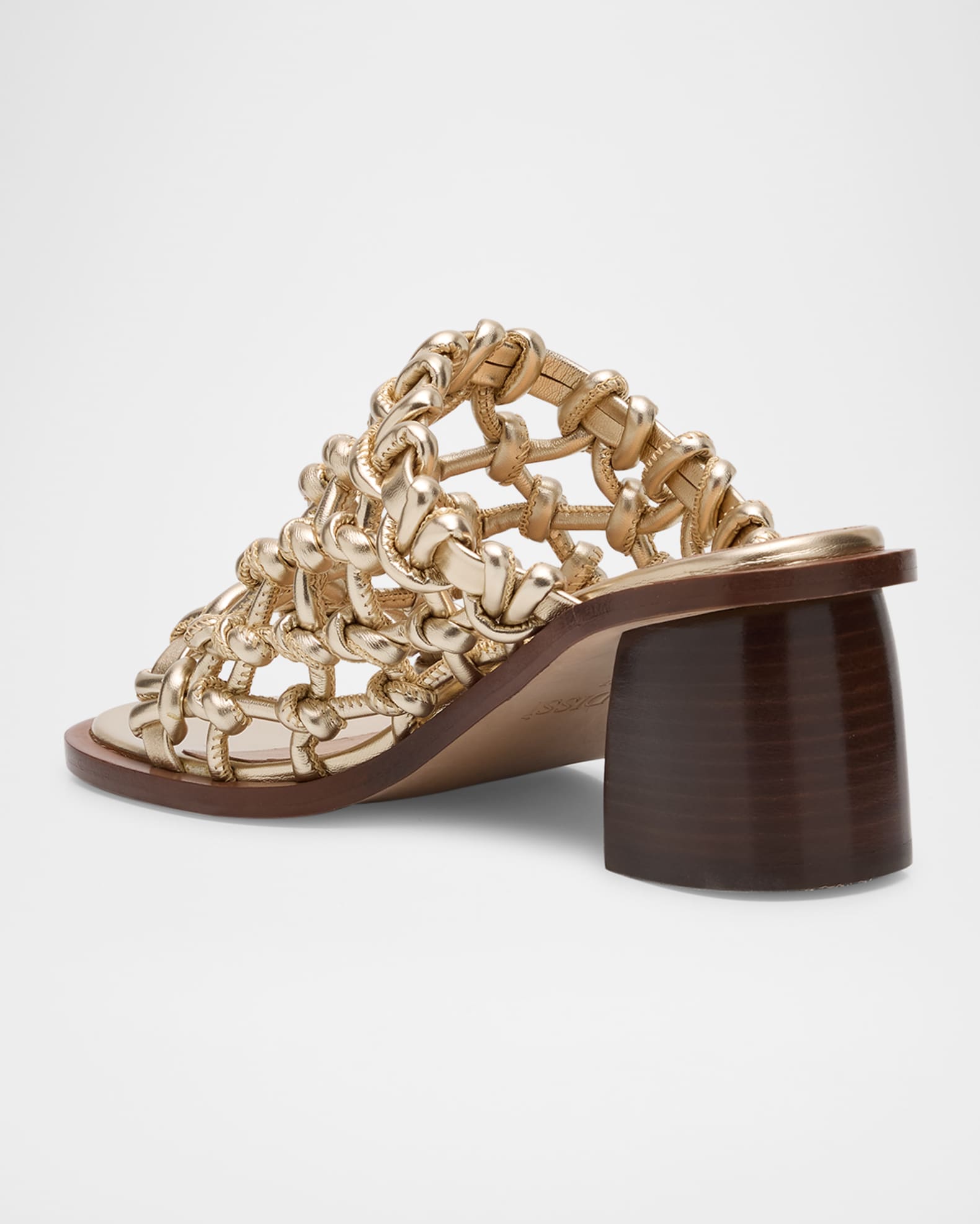 Odissi Nour Metallic Caged Sandals | Neiman Marcus