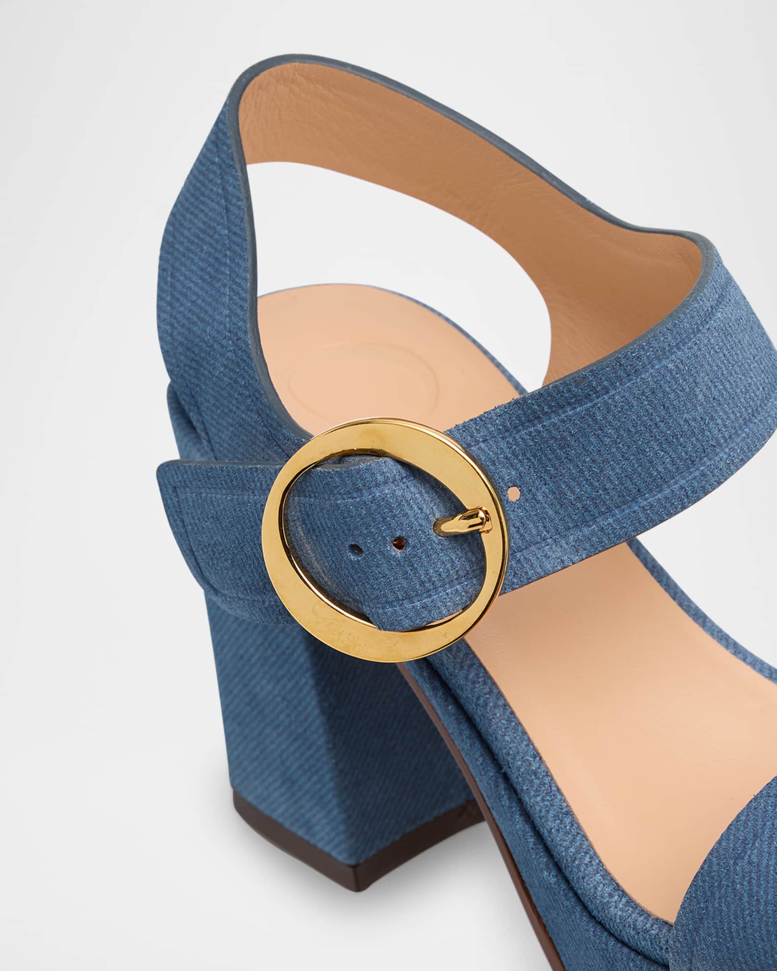 Odissi Brianne Denim Platform Sandals | Neiman Marcus