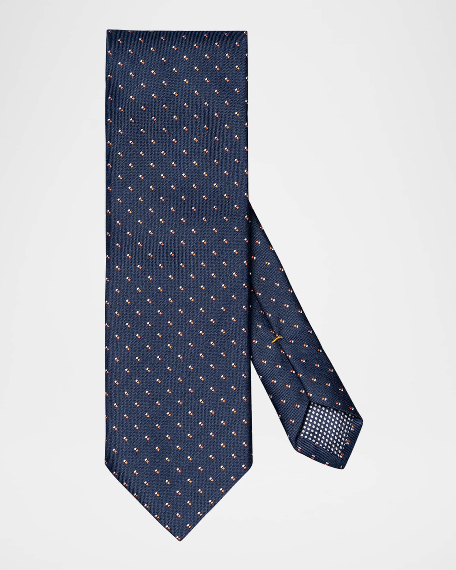 Eton Men's Pin Dot Silk and Linen Tie | Neiman Marcus