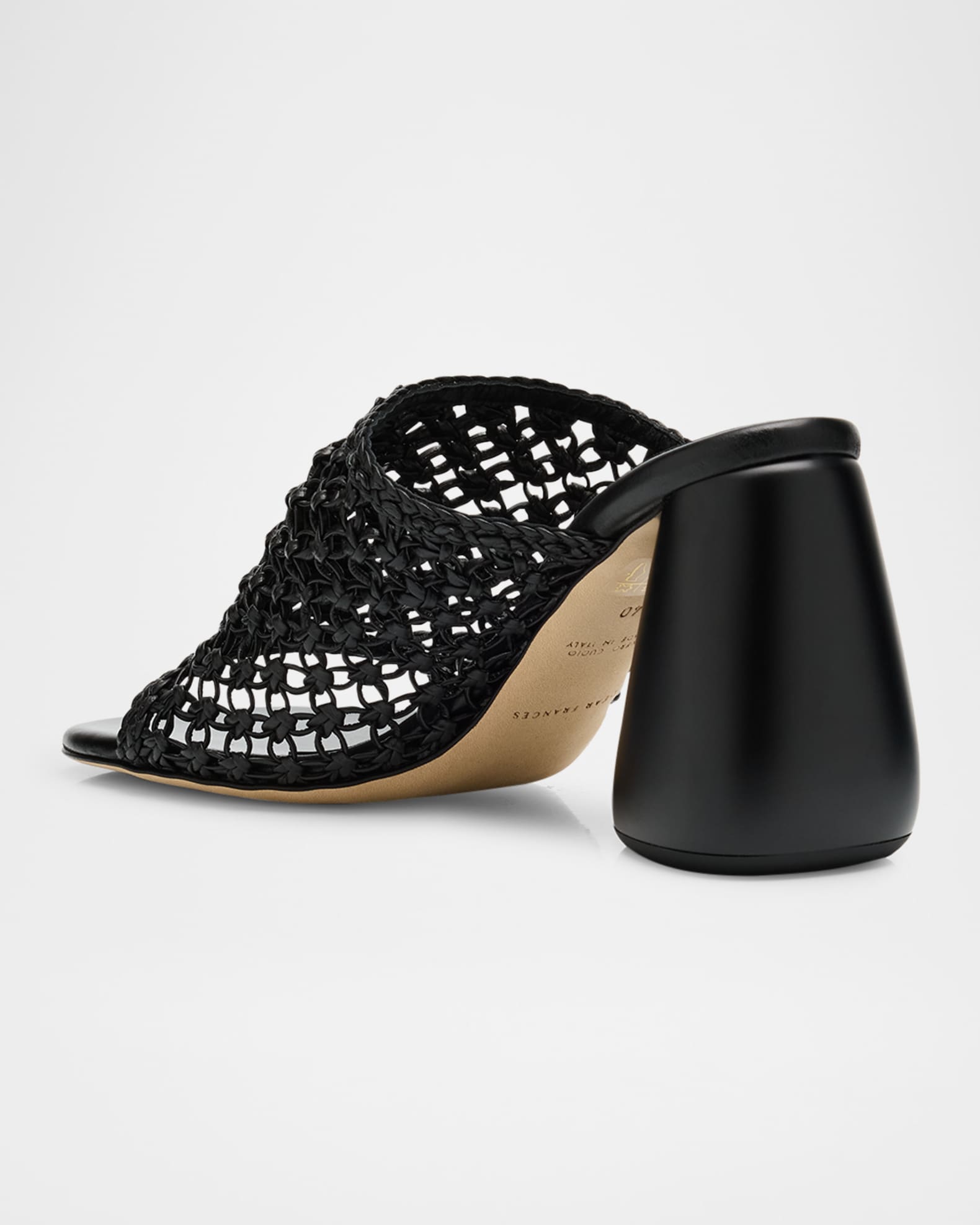 Dear Frances Drew Woven Leather Mule Sandals | Neiman Marcus