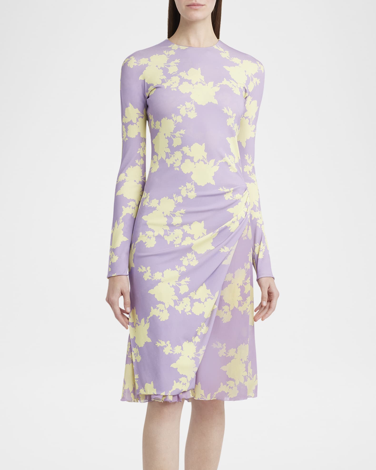 Versace Wild Roses Crepe Jersey Dress | Neiman Marcus