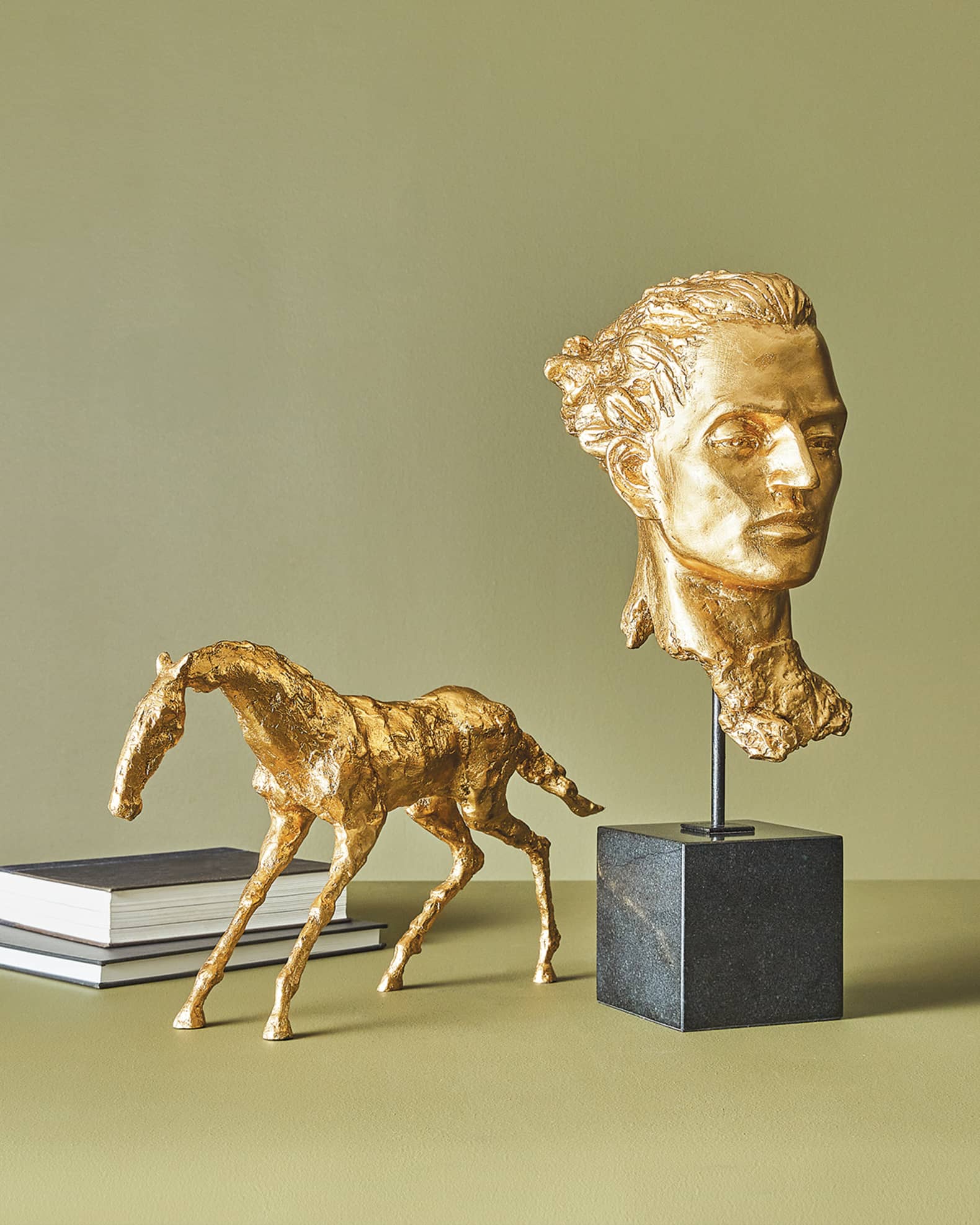 Global Views Gilded Portrait Sculpture | Neiman Marcus