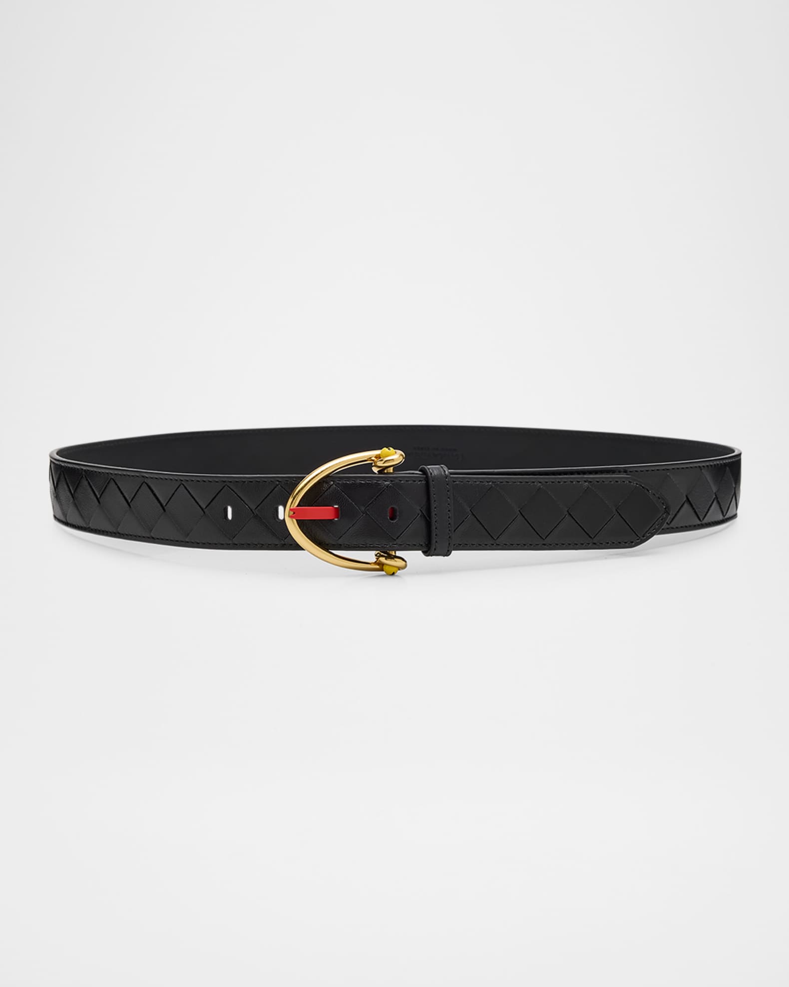 Bottega Veneta Snake Buckle Leather Belt | Neiman Marcus