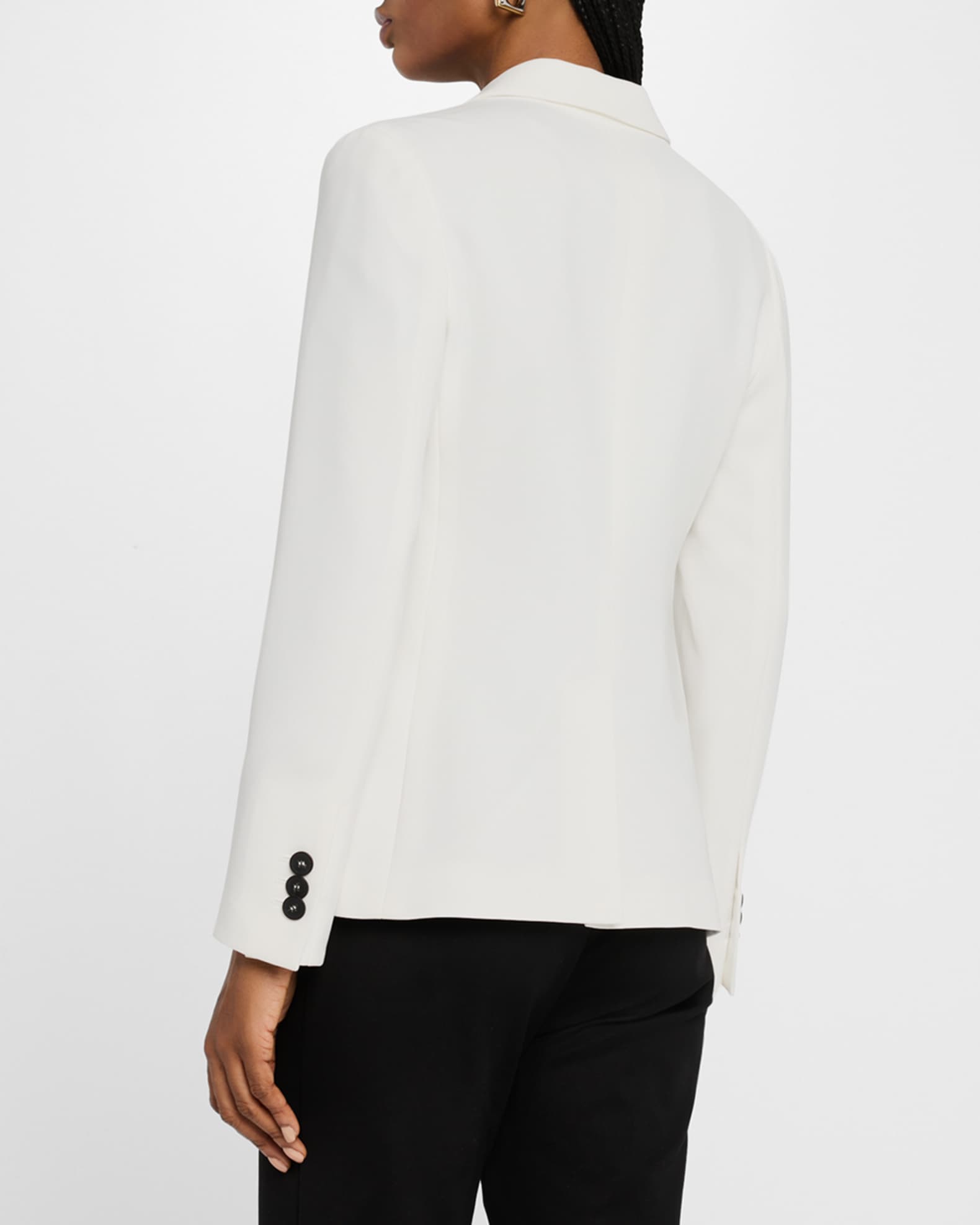 Emporio Armani Single-Breasted Contrast Button Blazer | Neiman Marcus