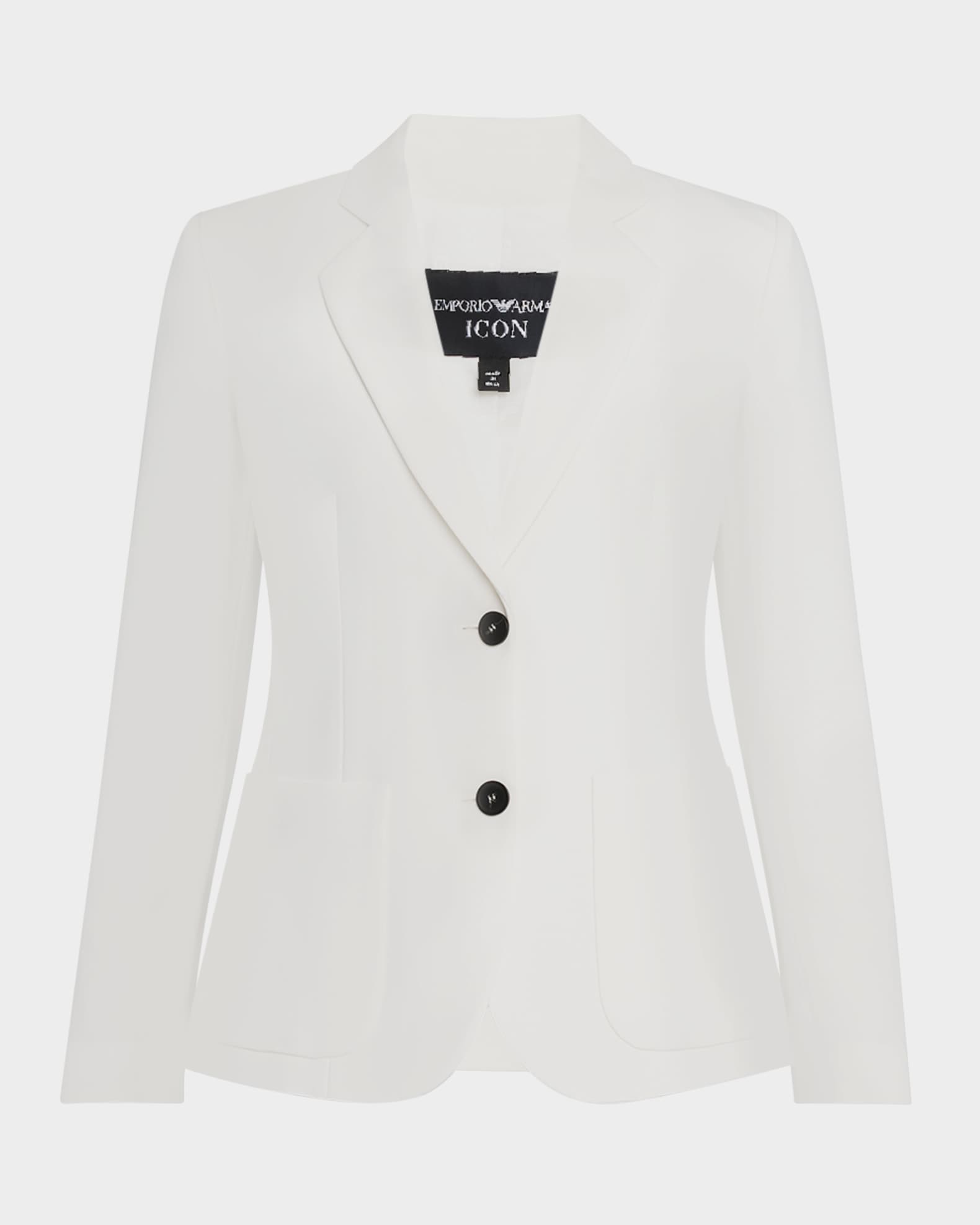 Emporio Armani Single-Breasted Contrast Button Blazer | Neiman Marcus