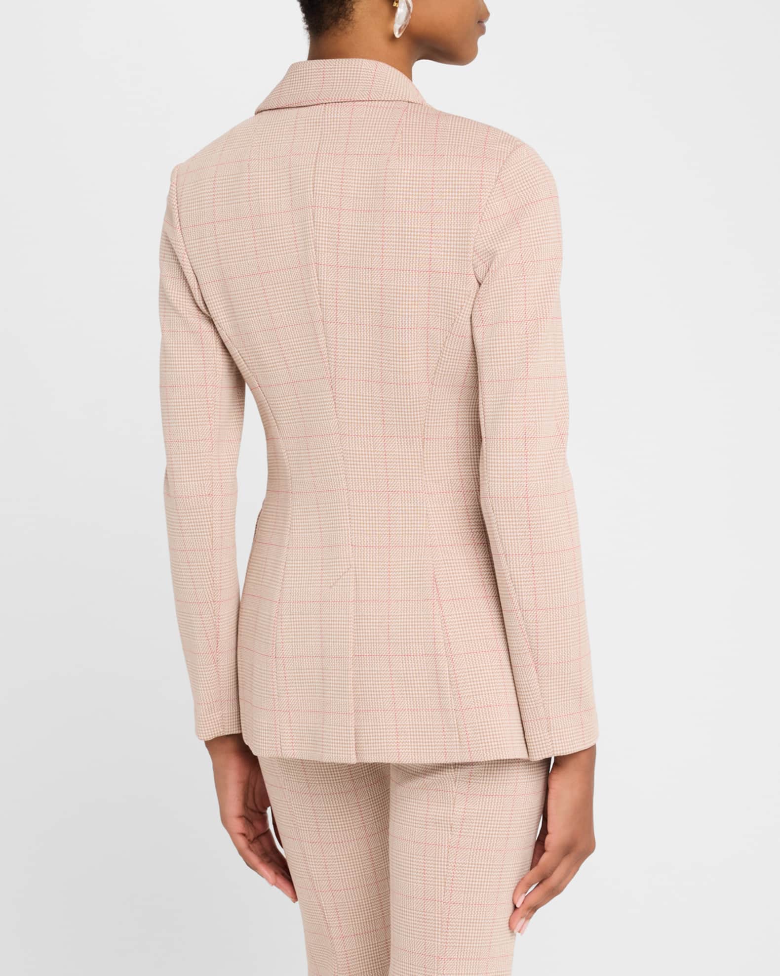 Rosetta Getty Plaid Single-Breasted Jacket | Neiman Marcus