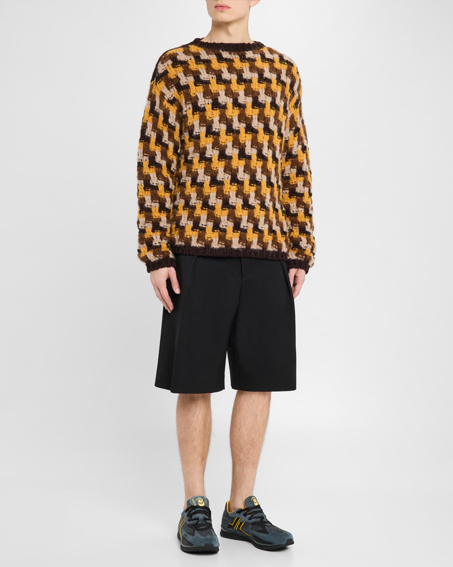 Lanvin Men's Meteor Mesh Runner Sneakers | Neiman Marcus