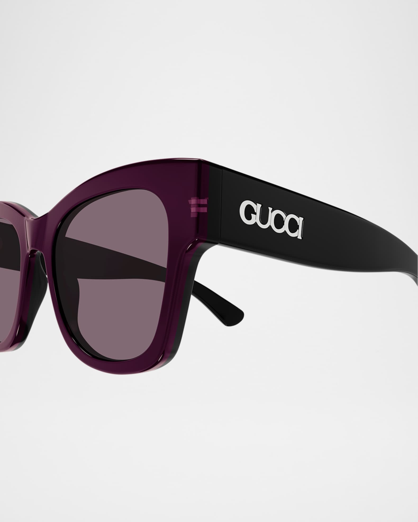 Gucci Logo Butterfly Acetate Sunglasses | Neiman Marcus