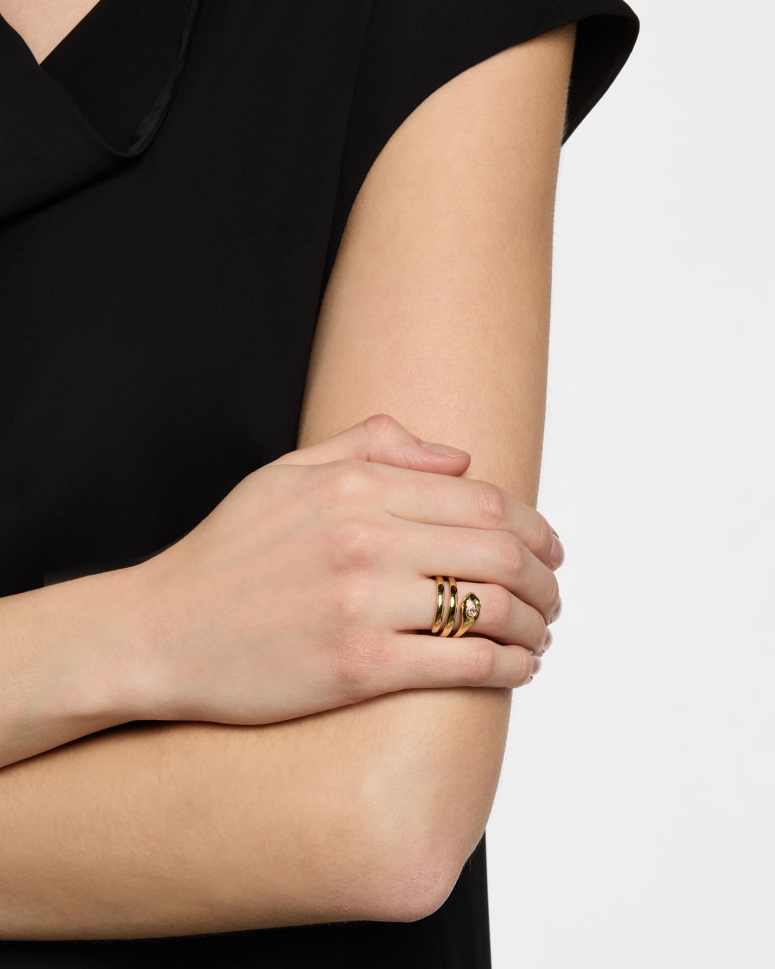 Anita Ko 18K Yellow Gold Snake Coil Ring | Neiman Marcus