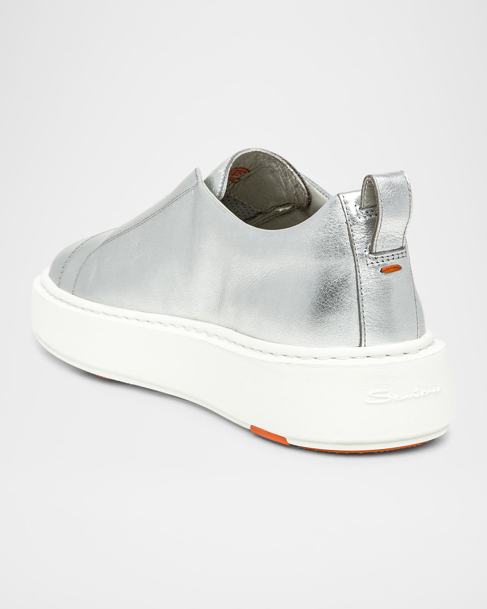 Santoni Victory Metallic Slip-On Sneakers | Neiman Marcus