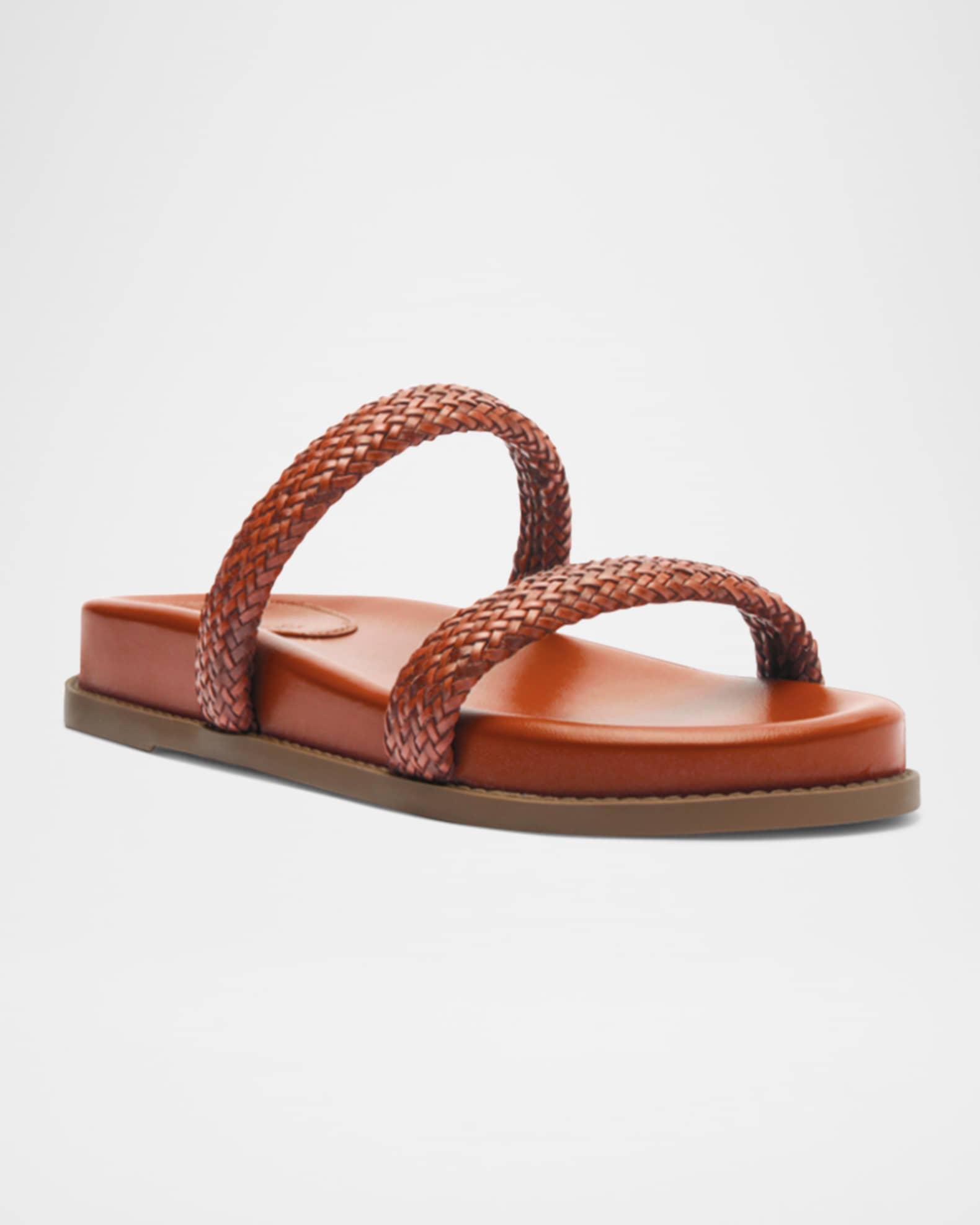 Schutz Ruby Woven Two-Band Sporty Sandals | Neiman Marcus