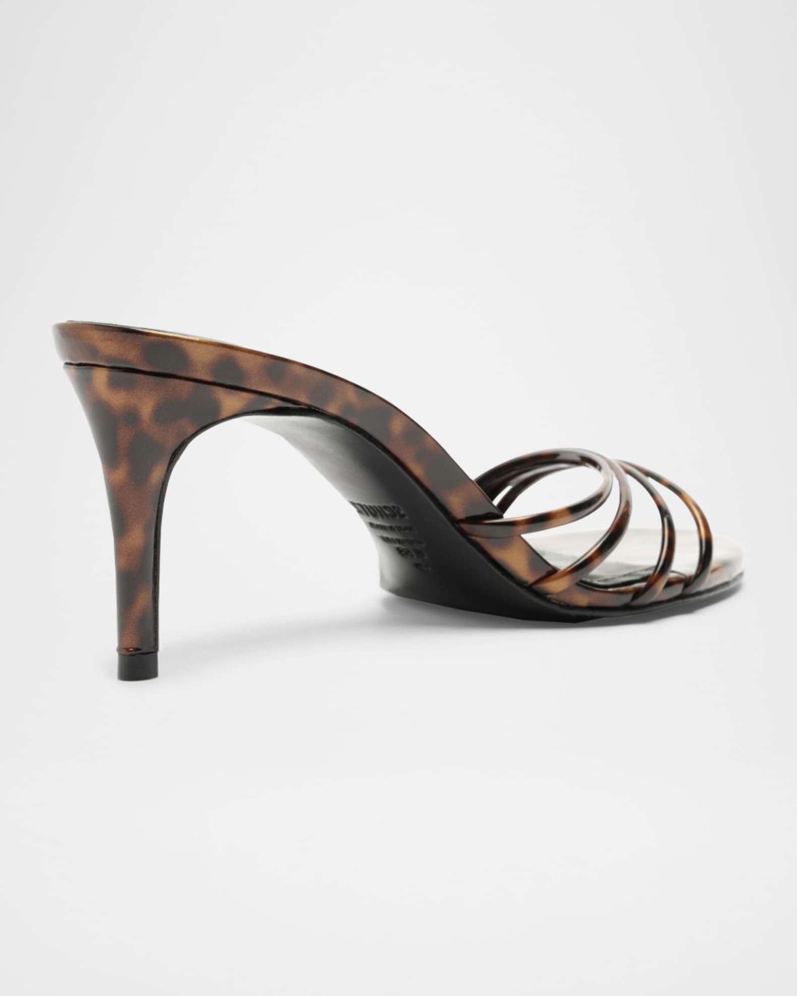 Schutz Inez Strappy Tortoise Slide Sandals | Neiman Marcus