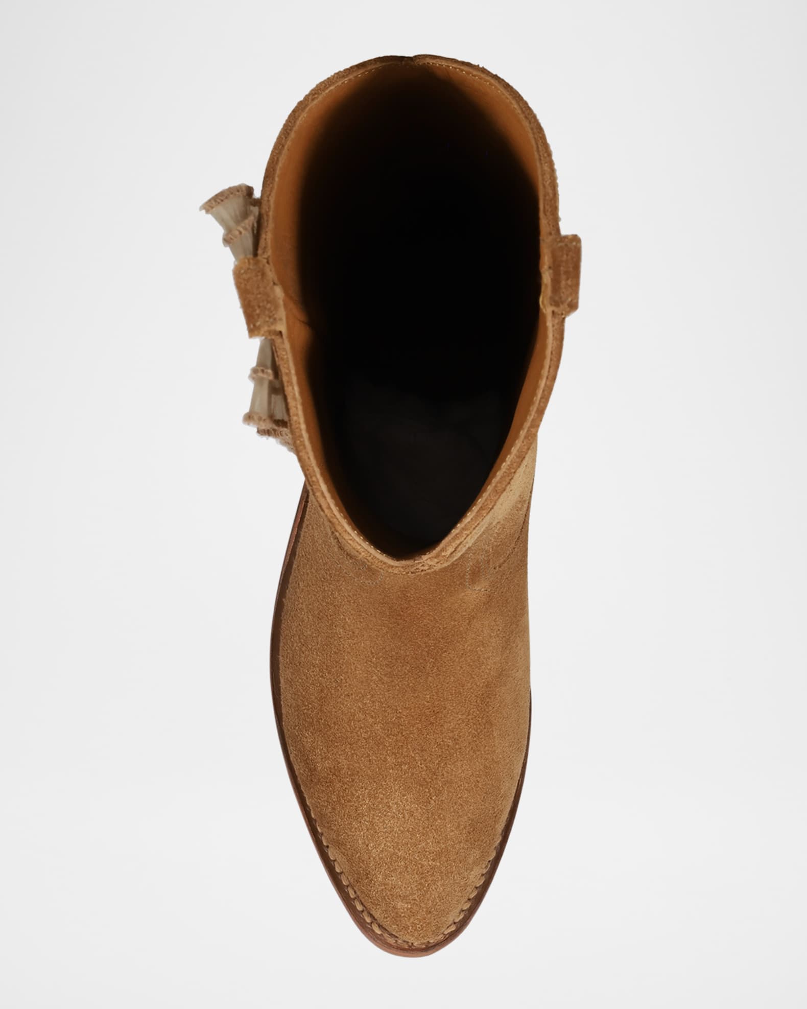 Frye Billy Suede Ruffle Western Boots | Neiman Marcus