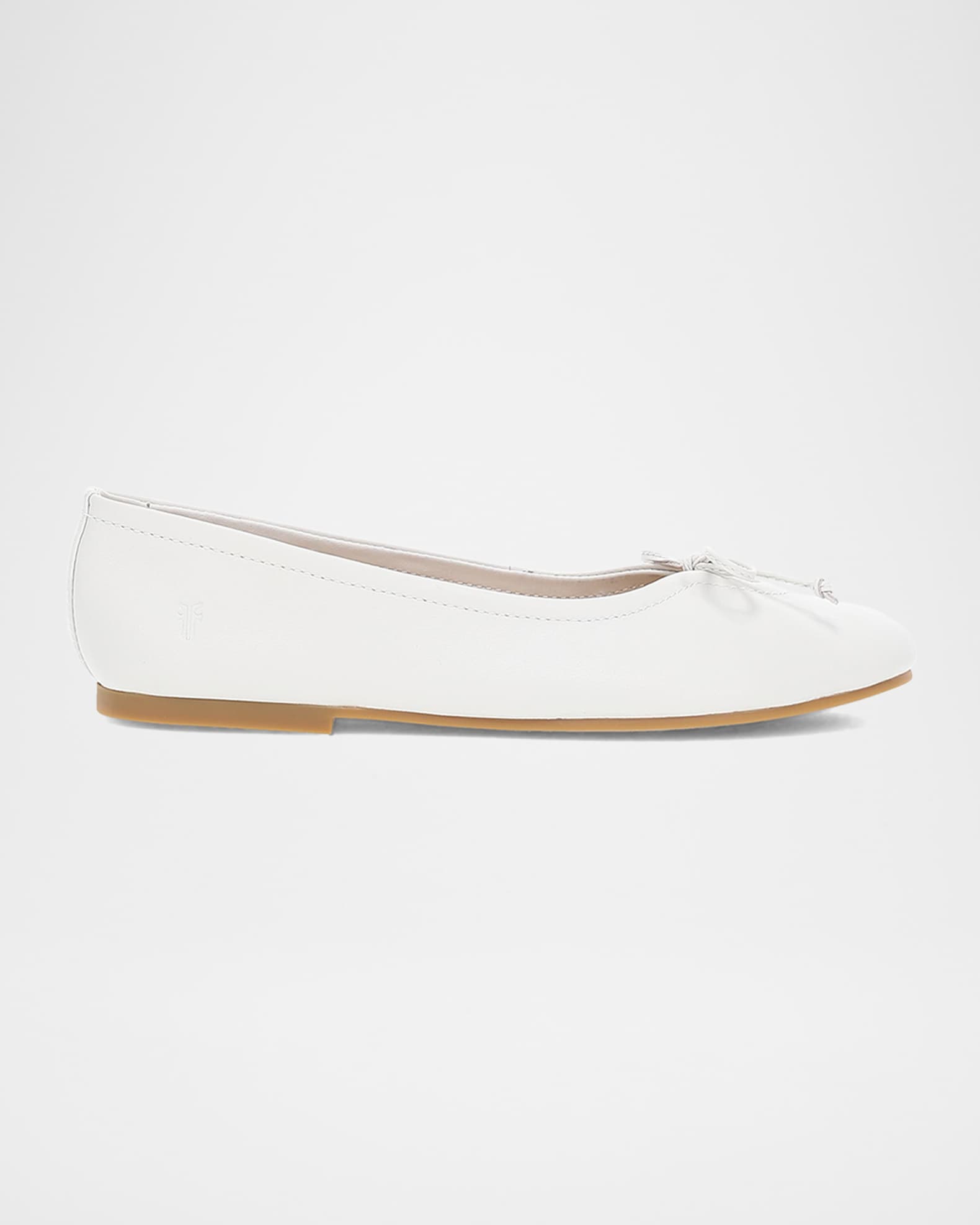 Frye Emma Leather Bow Ballerina Flats | Neiman Marcus