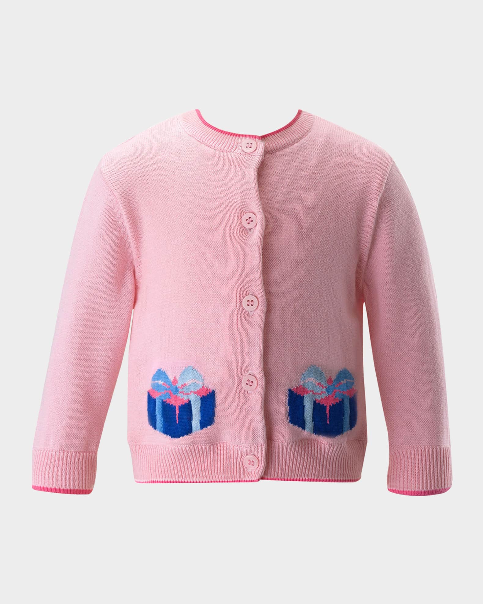 Rachel Riley Girl's Gift Intarsia Cardigan, Size 6M-24M | Neiman Marcus