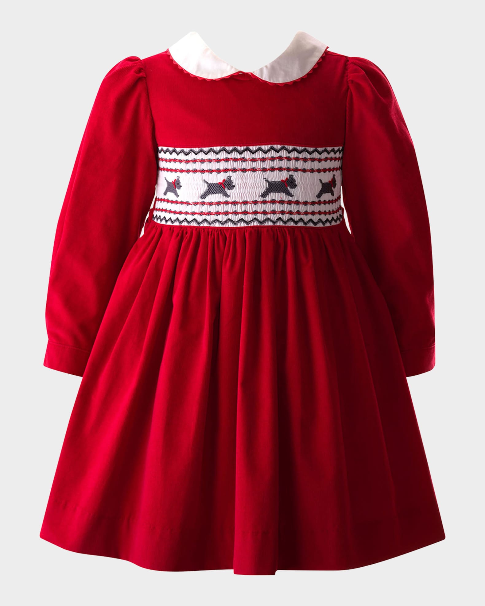 Rachel Riley Girl's Scottie Dog Smocked Dress & Bloomers, Size 2-10 ...