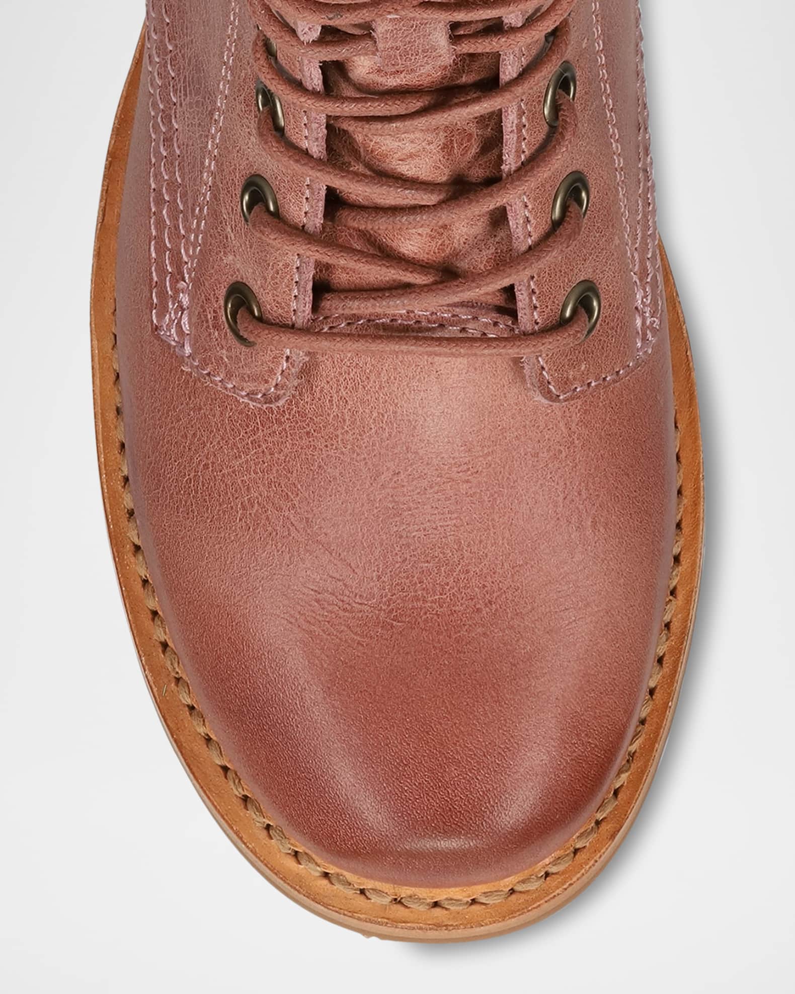 Frye Veronica Flex Leather Combat Boots | Neiman Marcus