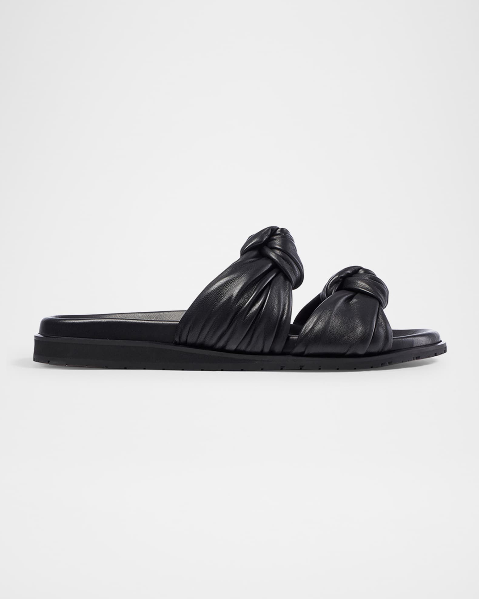 Dear Frances Tye Leather Knots Slide Sandals | Neiman Marcus
