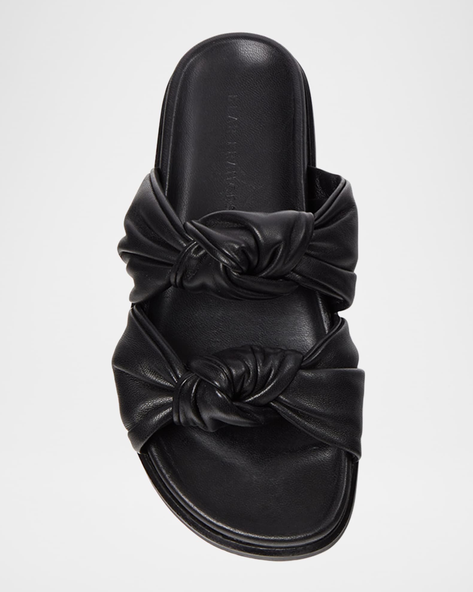 Dear Frances Tye Leather Knots Slide Sandals | Neiman Marcus