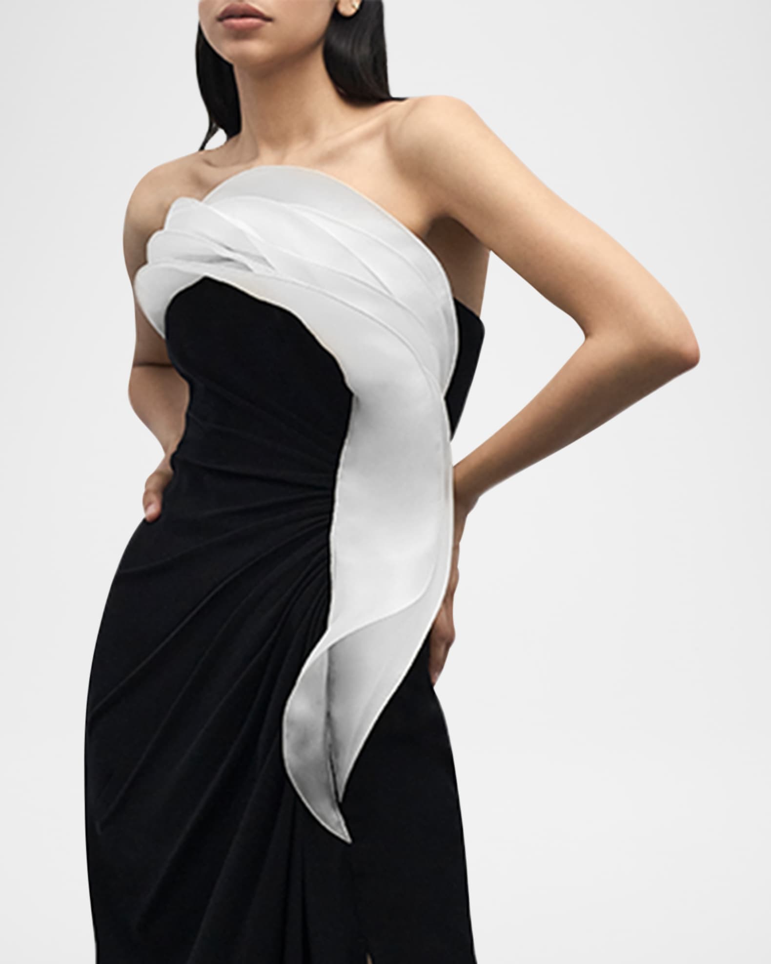 Gaurav Gupta Ruffle Drape Strapless Gown | Neiman Marcus